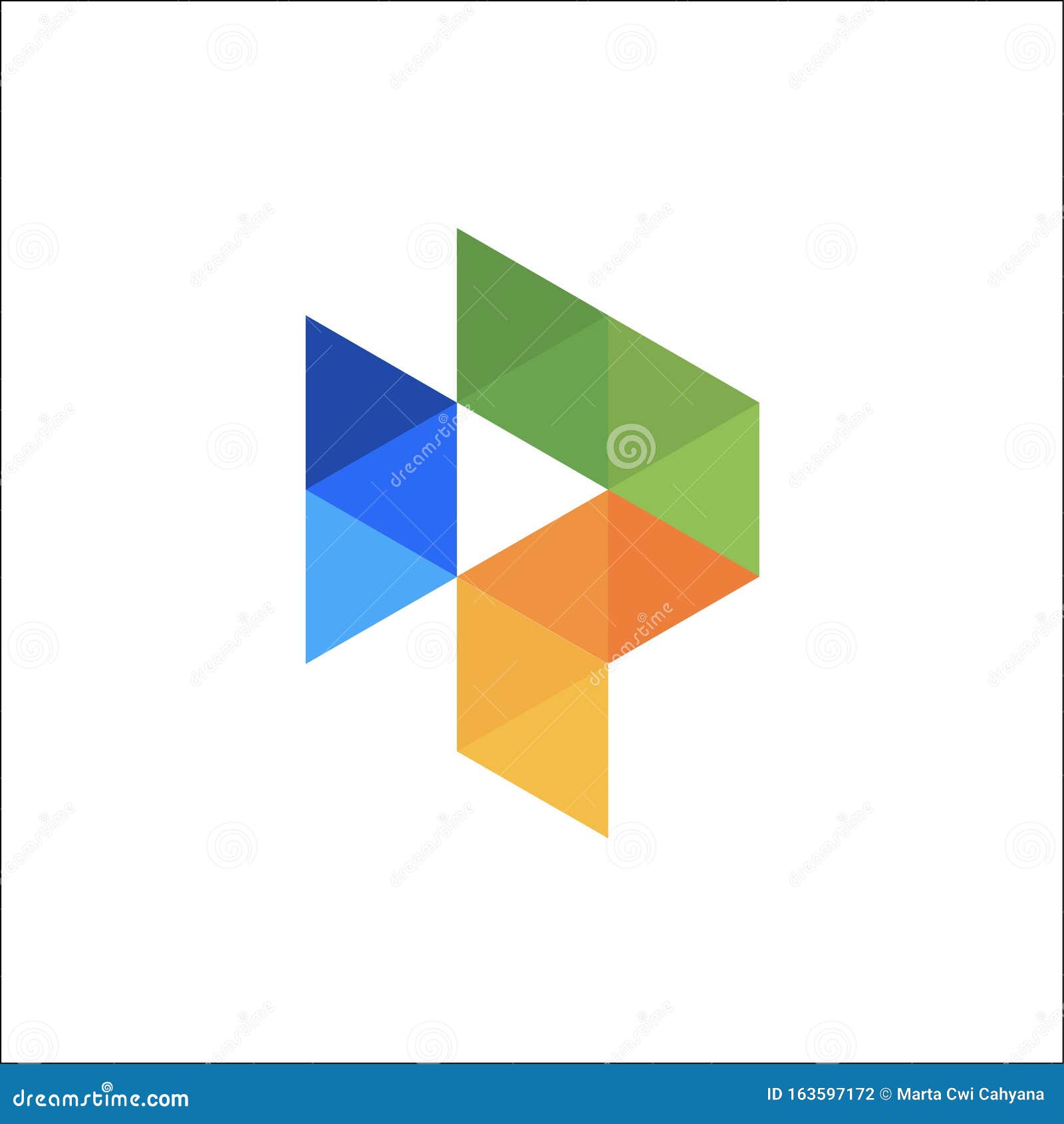 Letter P Triangle Shape Design Abstract Business Logo Icon Design Stock ...