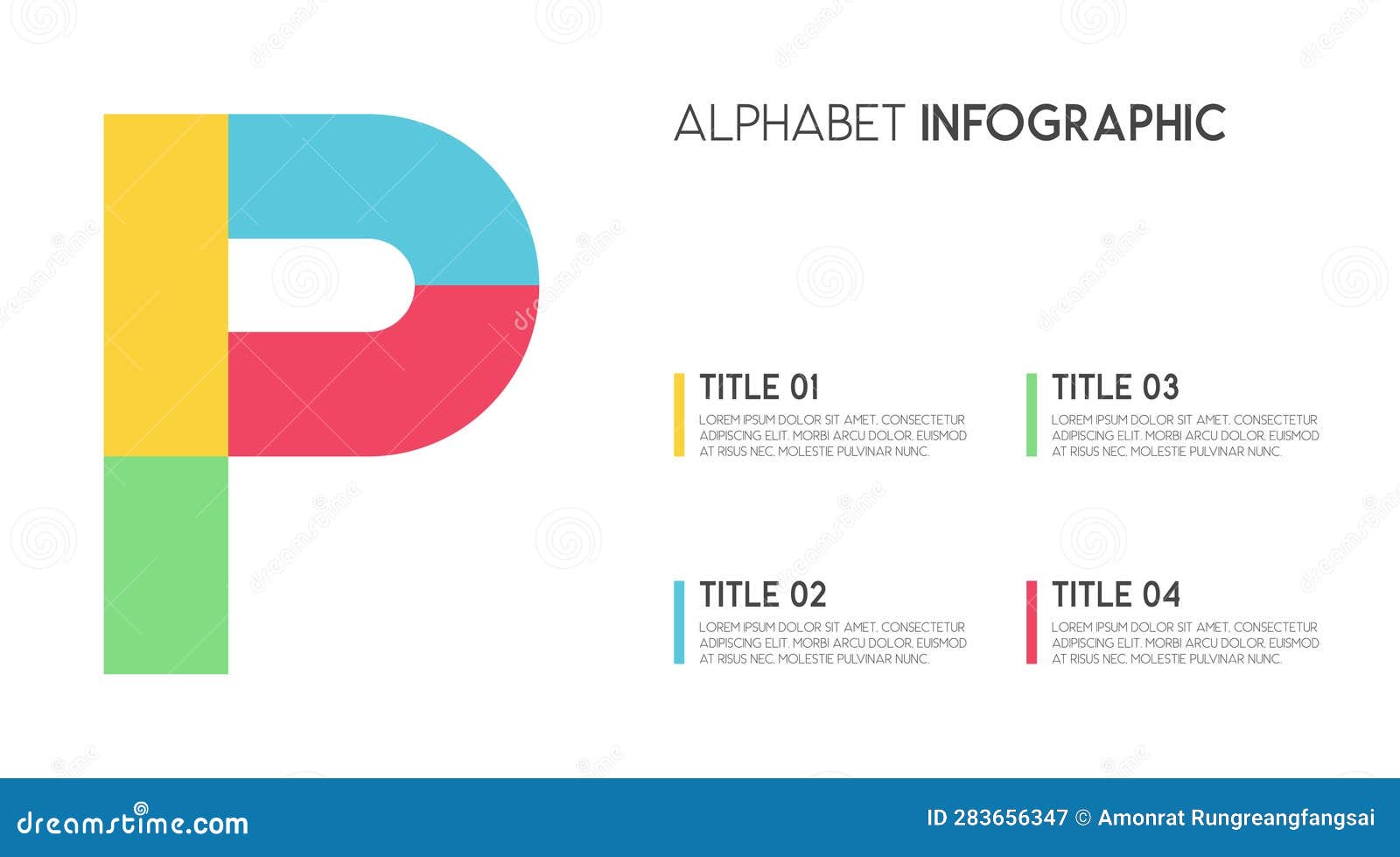 Letter P Vector Alphabet and Other Elements for Infographics Stock ...