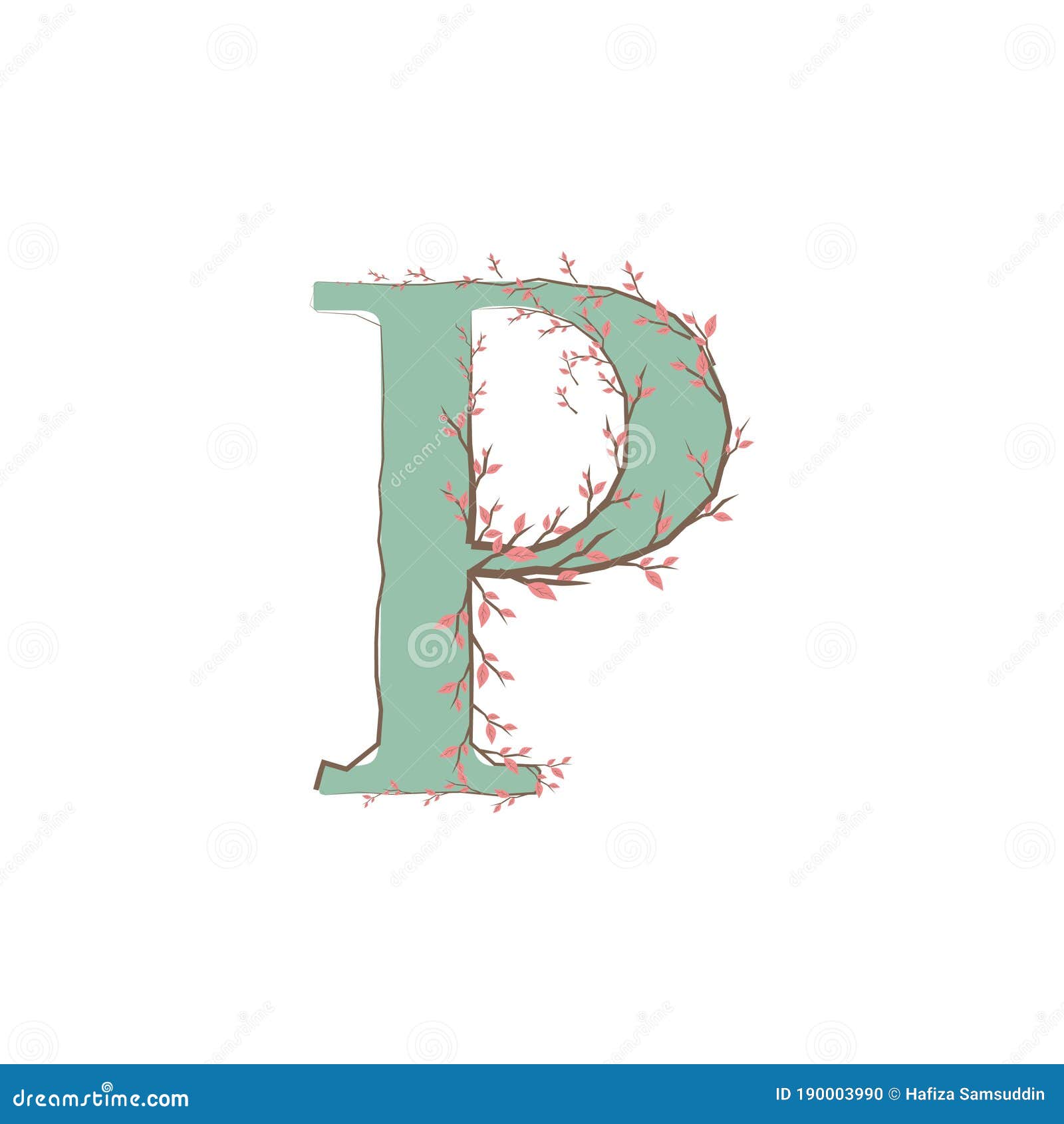 Letter P. Vector Illustration Decorative Design Stock Vector ...