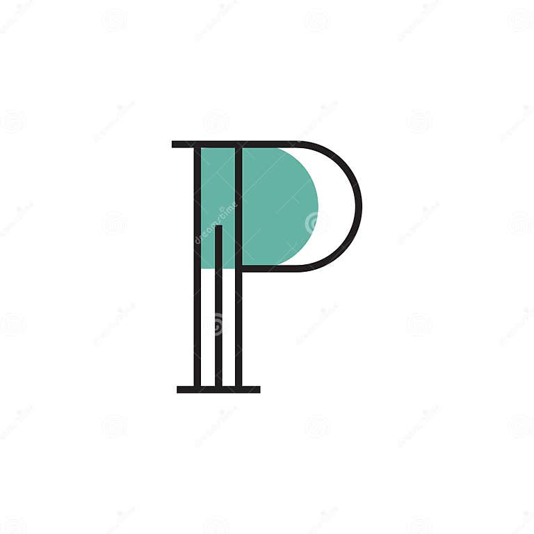 Letter P. Vector Illustration Decorative Design Stock Vector ...