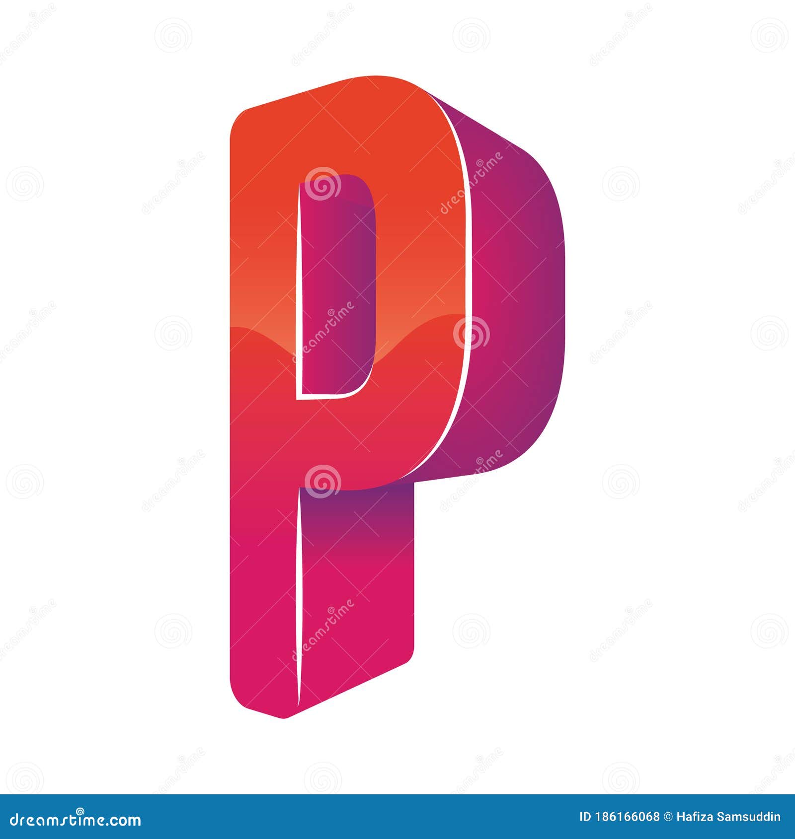 Letter P. Vector Illustration Decorative Design Stock Vector ...