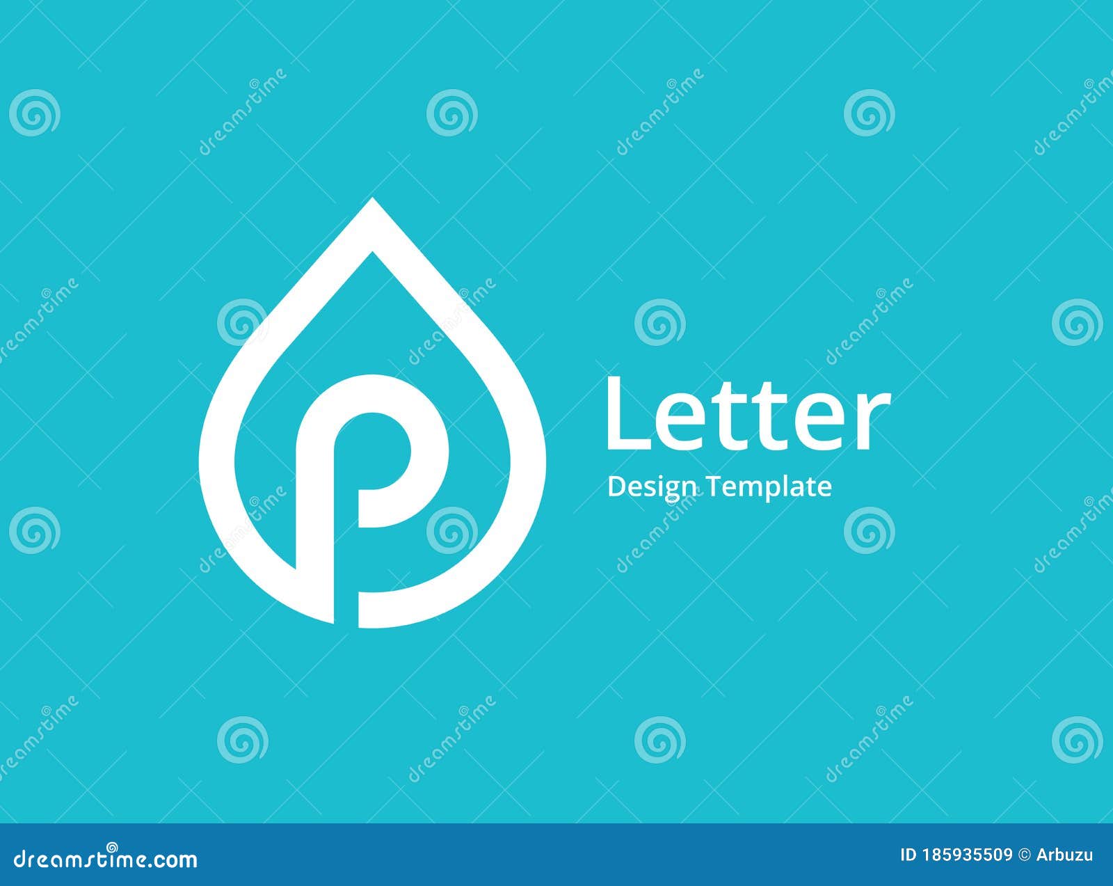 Letter P Water Drop Logo Icon Design Template Elements Stock Vector ...