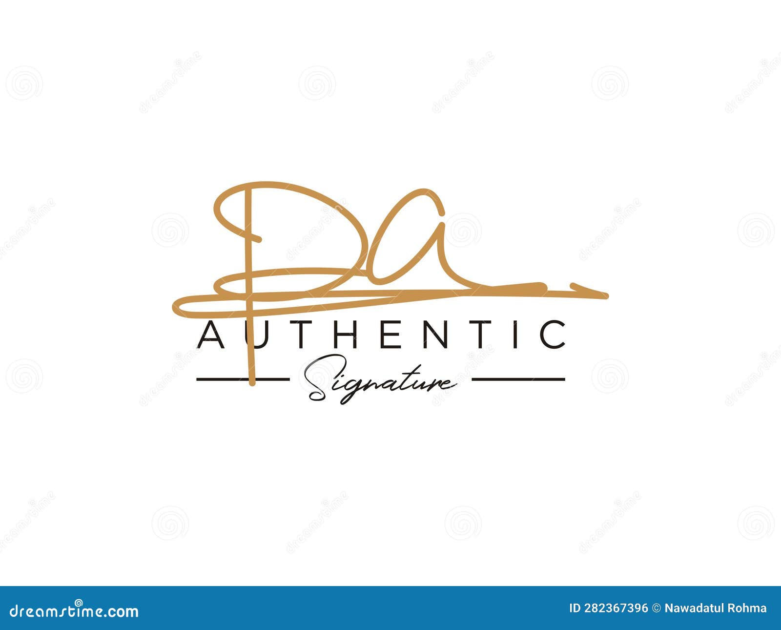 Letter PA Signature Logo Template Vector Stock Vector - Illustration of ...