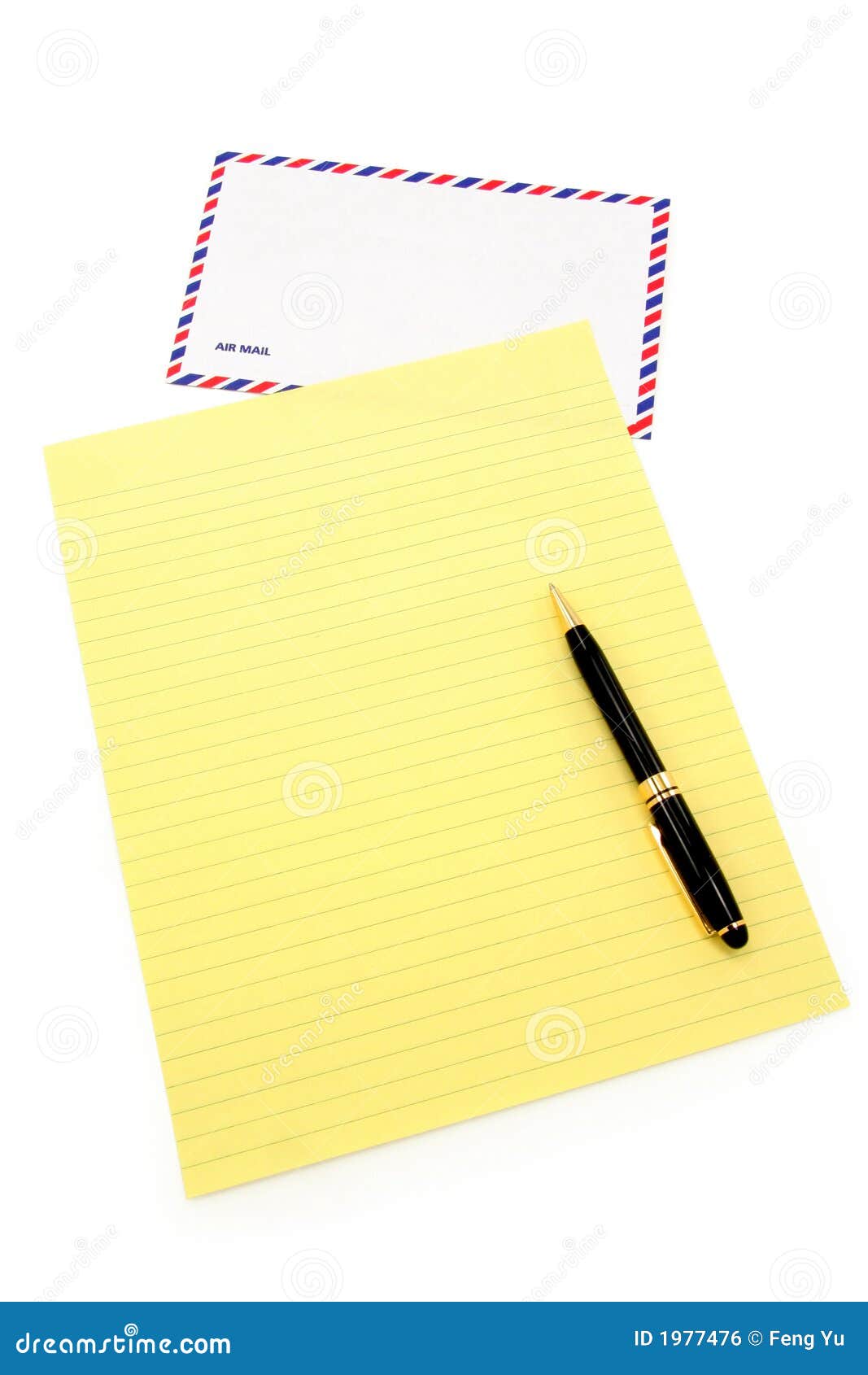 Letter Paper and Airmail Envelope Stock Photo - Image of airmail, notes ...
