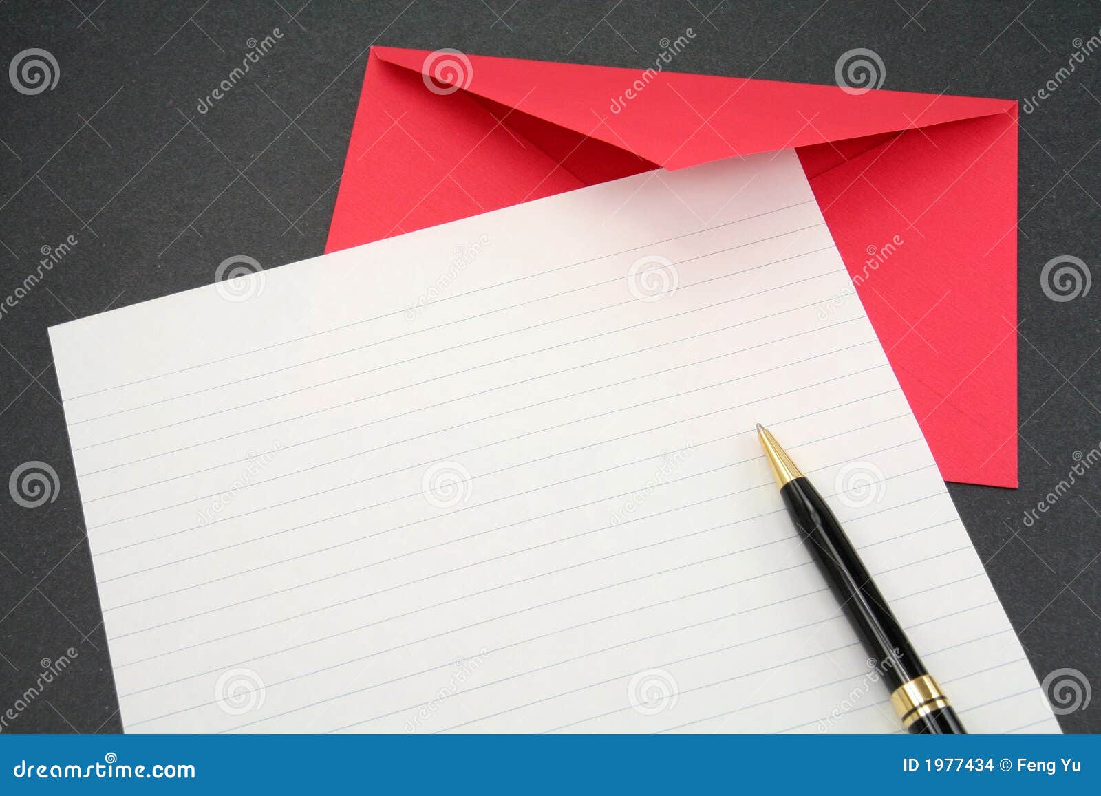Letter paper and envelope stock photo. Image of communication - 1977434