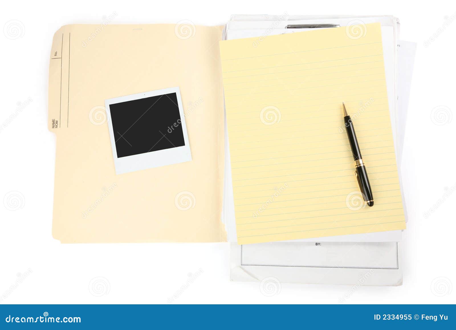 Letter paper and pen stock image. Image of file, stationery - 2334955