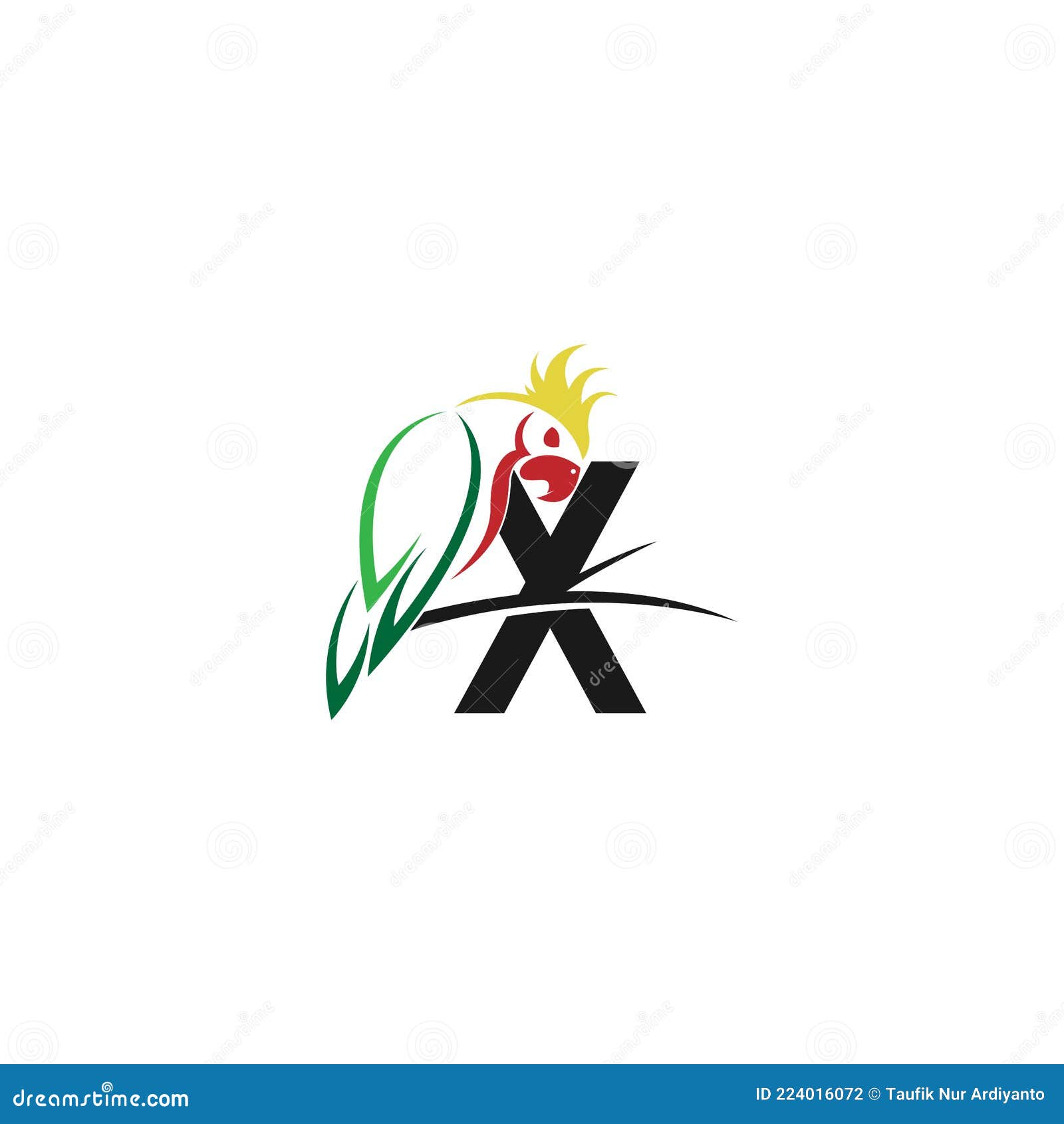 Letter X with Parrot Bird Icon Logo Design Vector Stock Vector ...