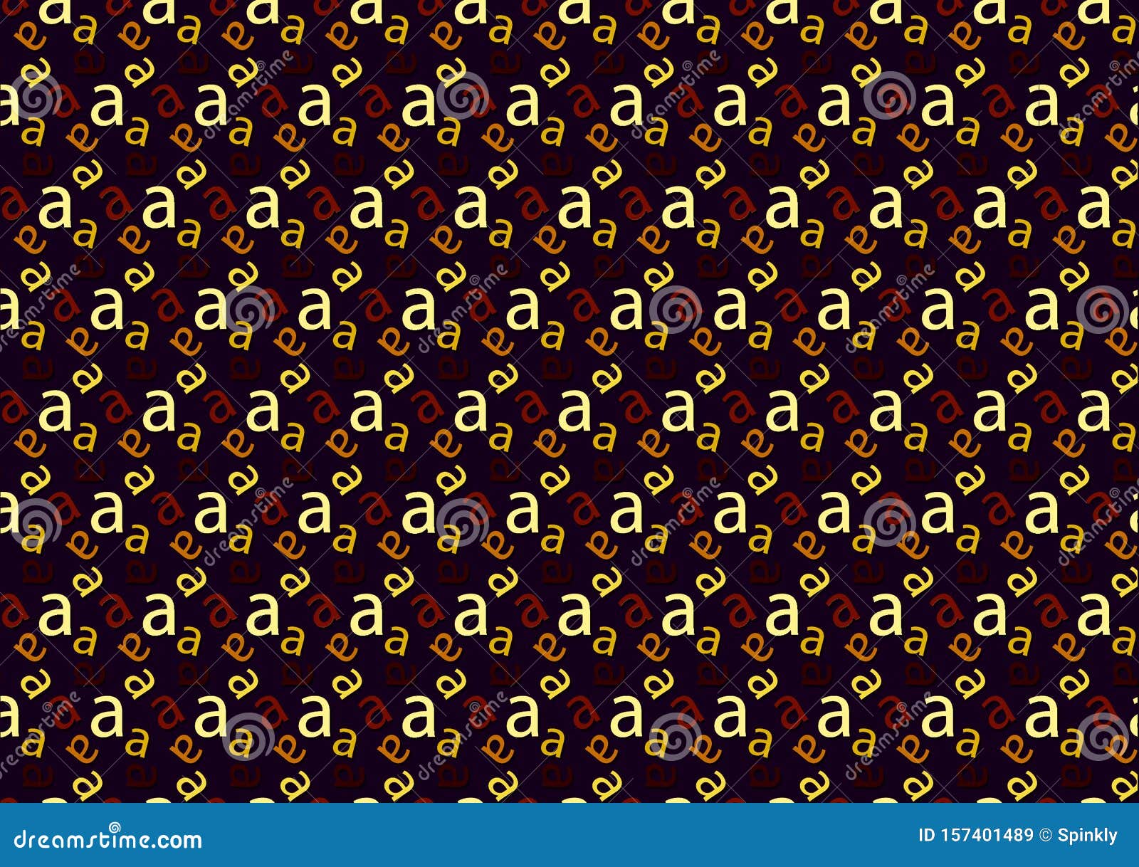 Letter a Pattern in Different Colored Shades Pattern Stock Illustration ...