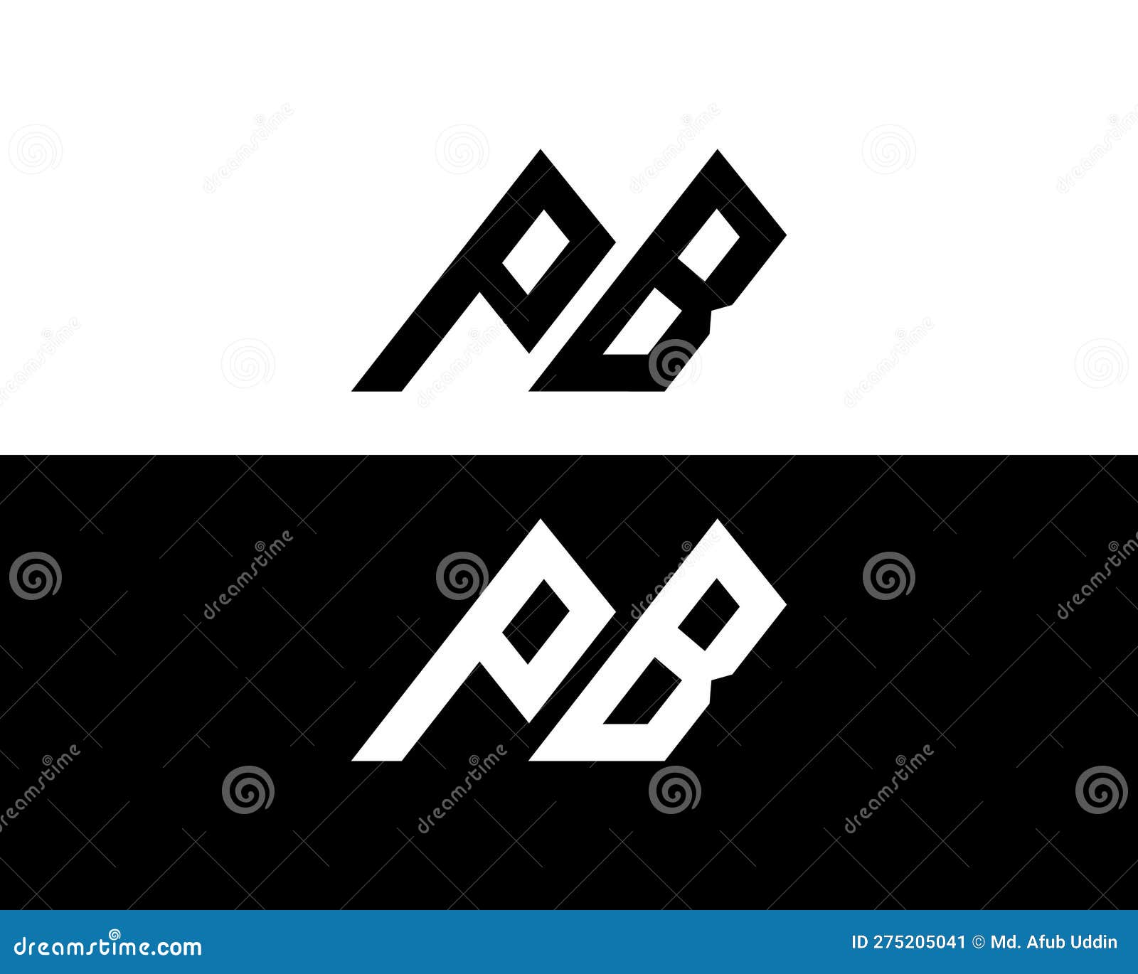 Letter PB Initial Logo Design Stock Vector - Illustration of ...