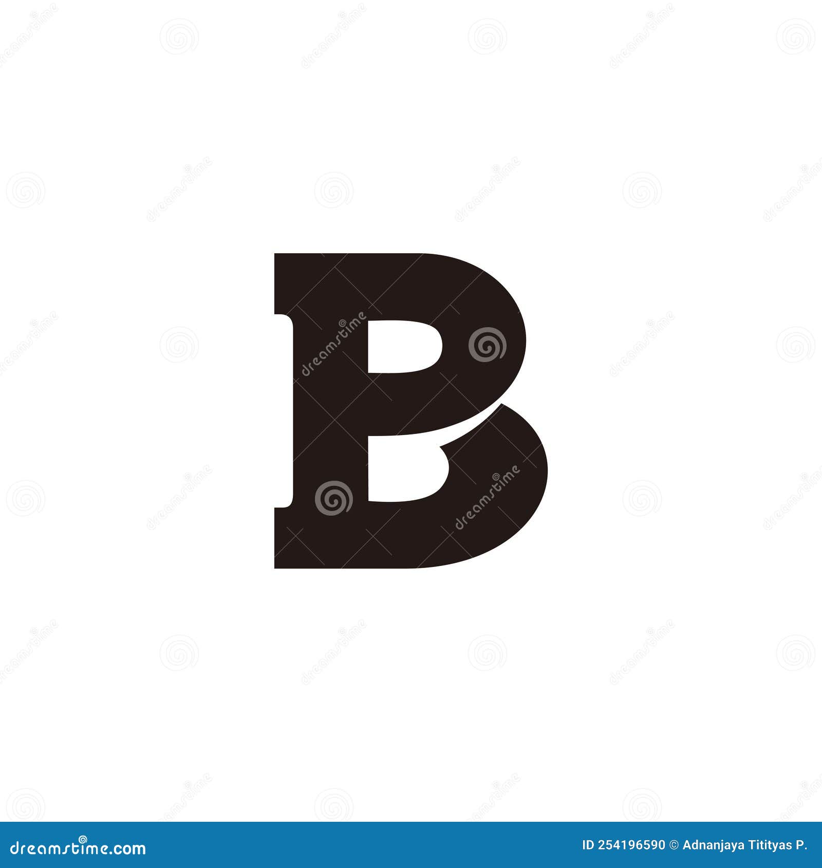 Letter Pb Simple Connected Font Logo Vector Stock Vector - Illustration ...