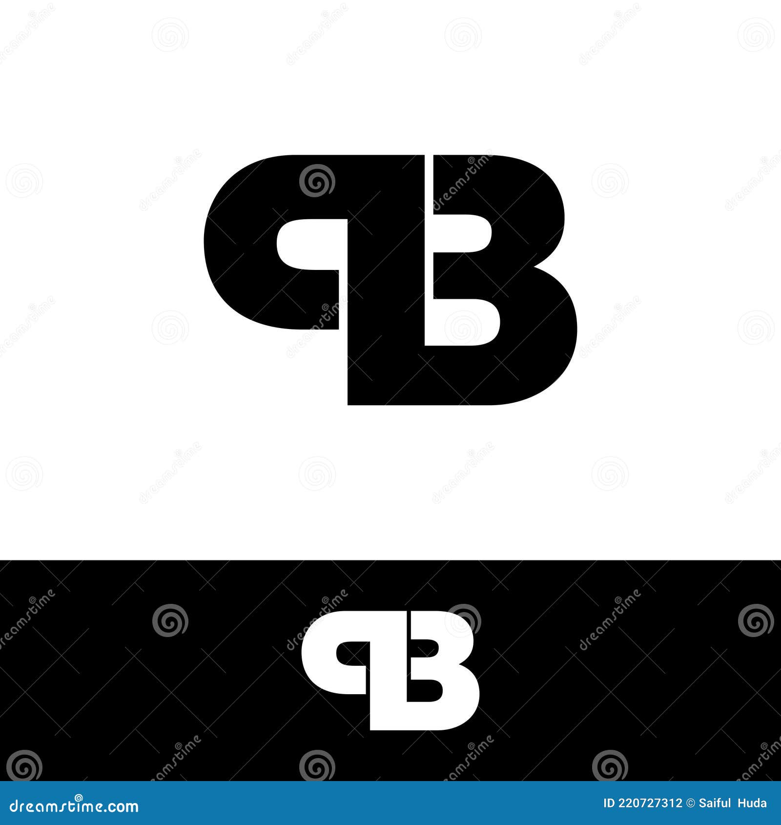Letter PB Simple Monogram Logo Icon Design. Stock Vector - Illustration ...
