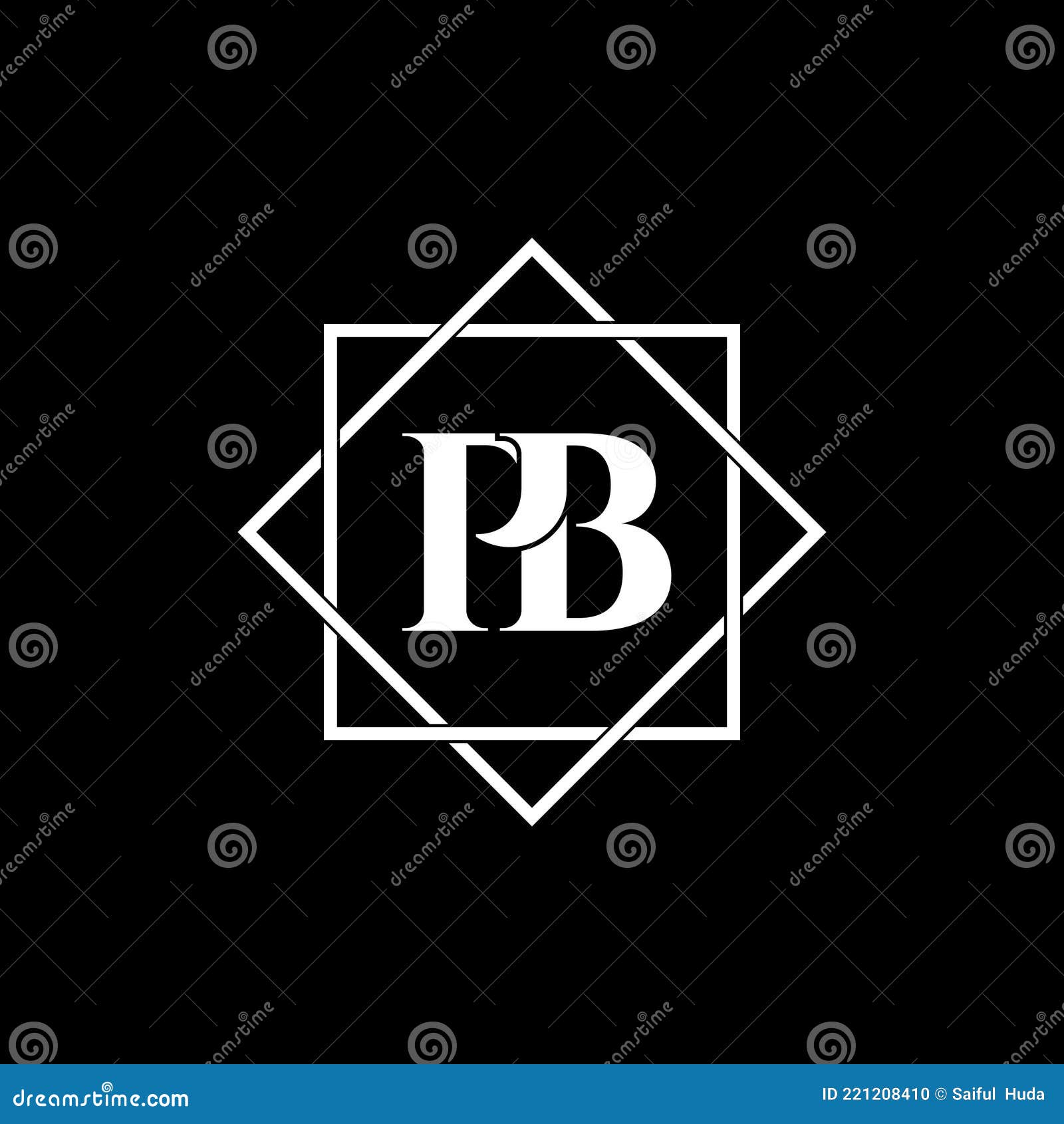 Letter PB Simple Monogram Logo Icon Design. Stock Vector - Illustration ...