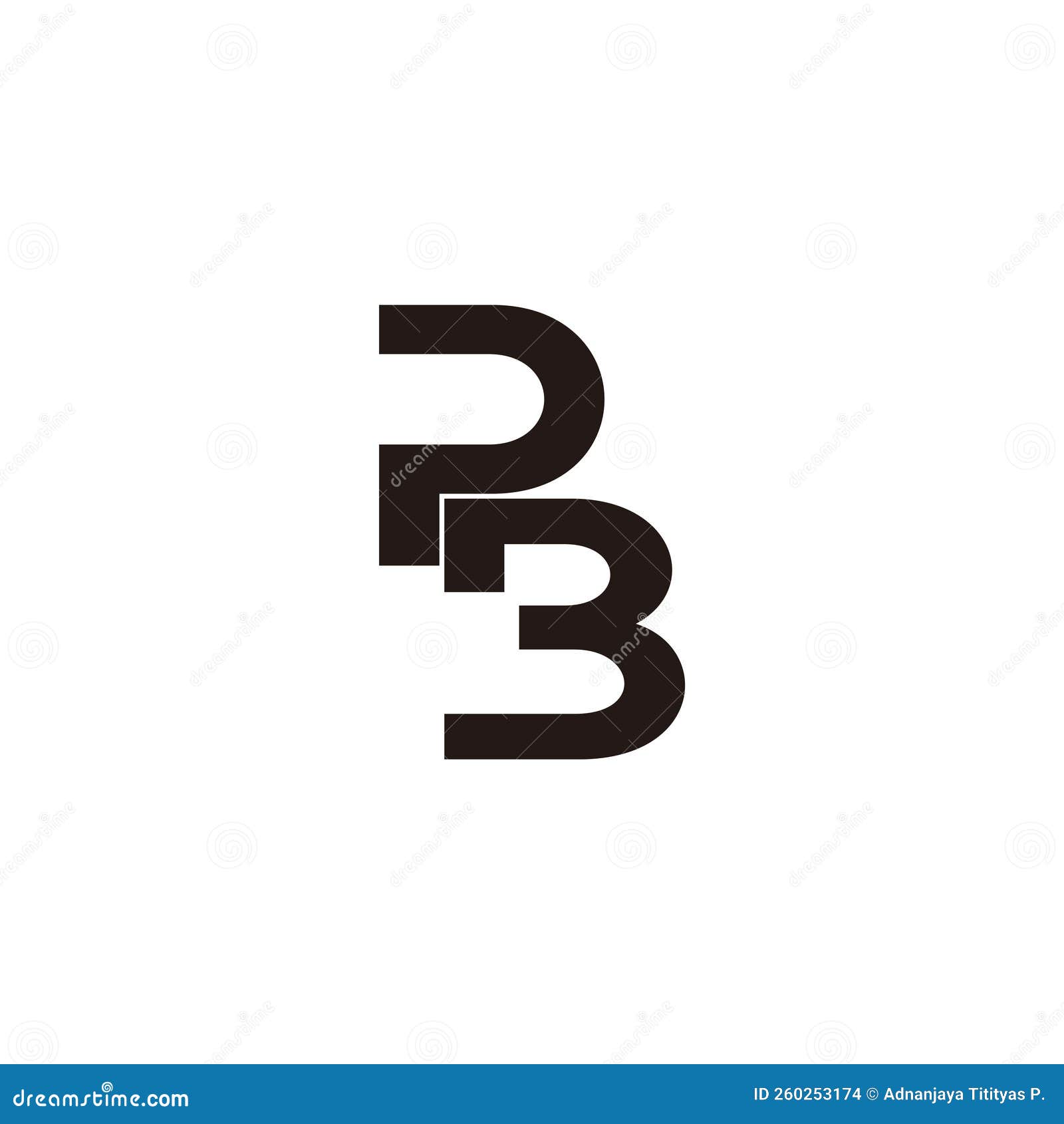 Letter Pb Slice Font Simple Fashion Logo Vector Stock Vector ...