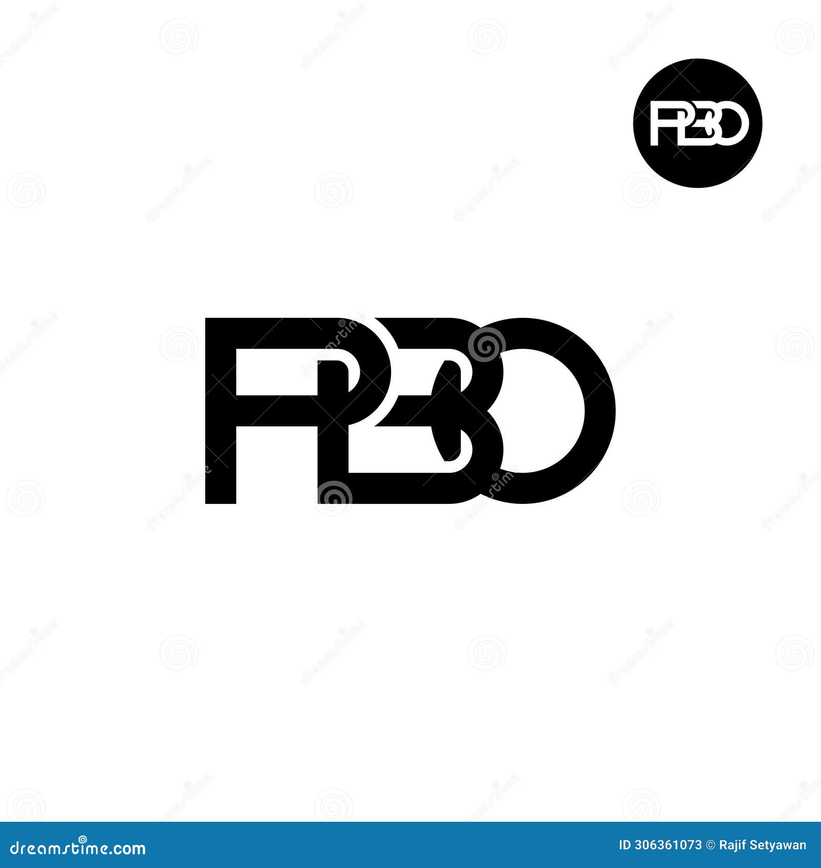 Letter PBO Monogram Logo Design Vector Illustration | CartoonDealer.com ...