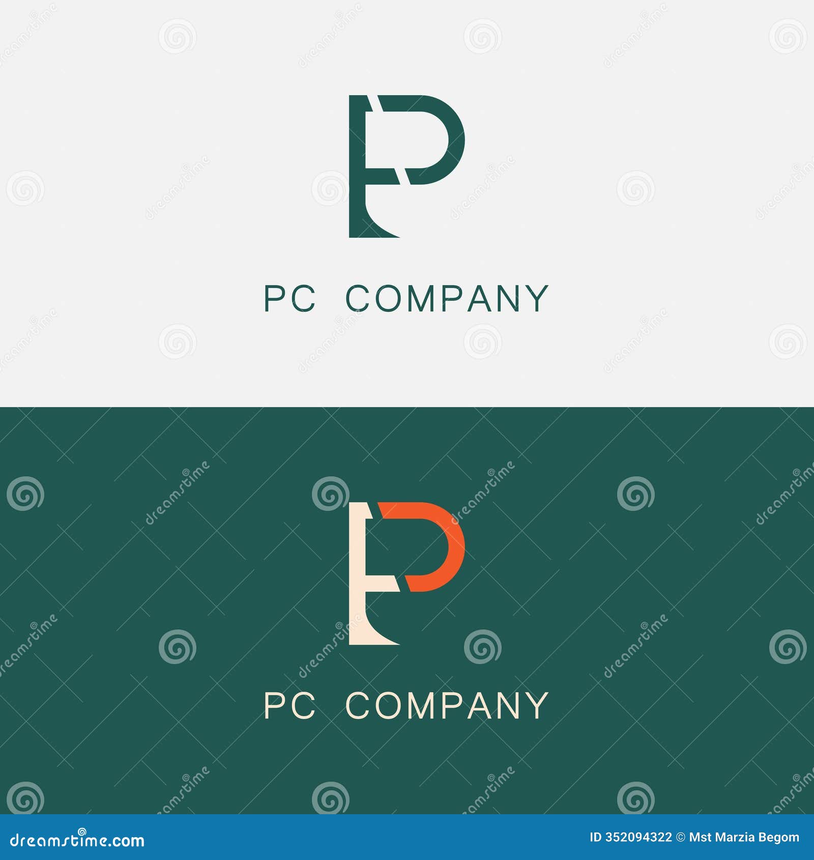 Letter PC, Logo Icon Monogram Design. Vector Graphic Design Template ...
