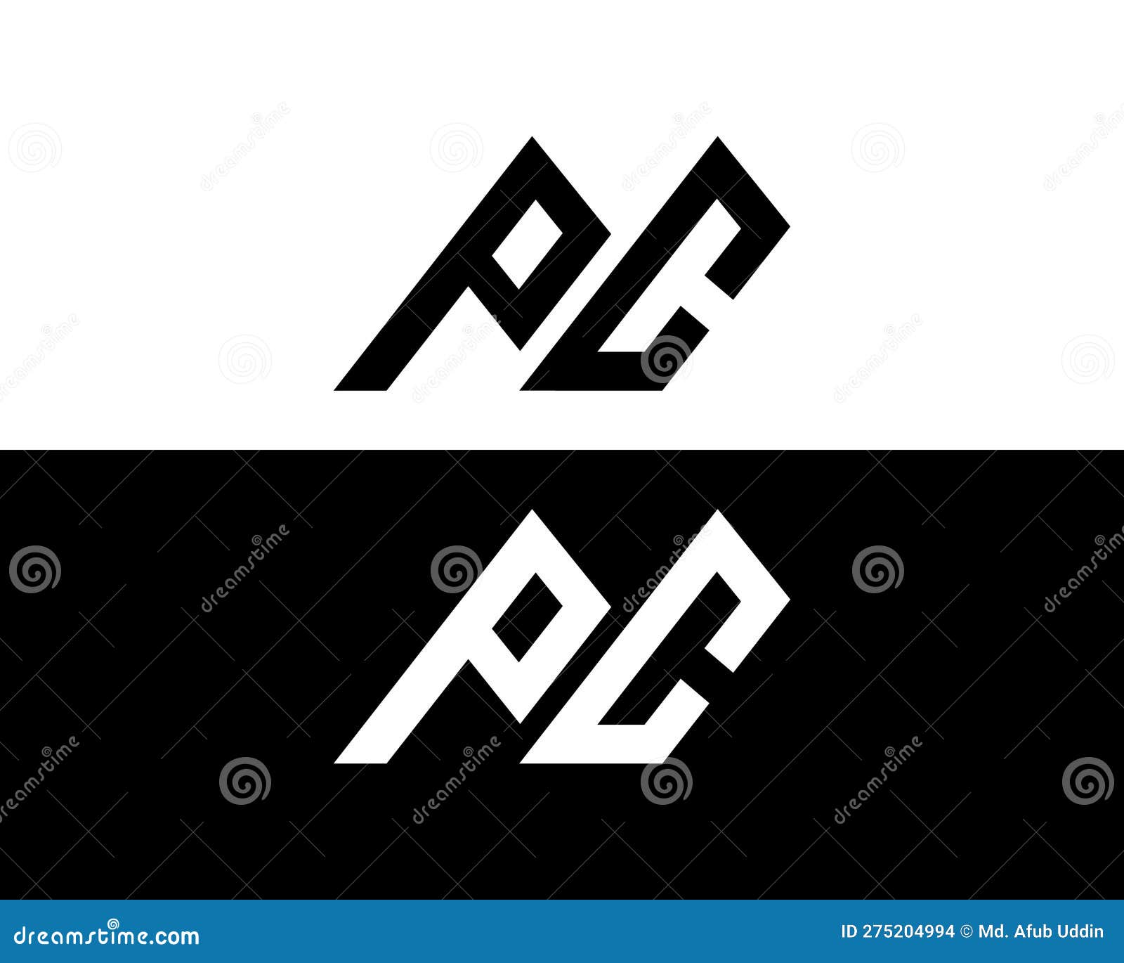 Letter PC Logo Icon Monogram Vector Stock Vector - Illustration of ...