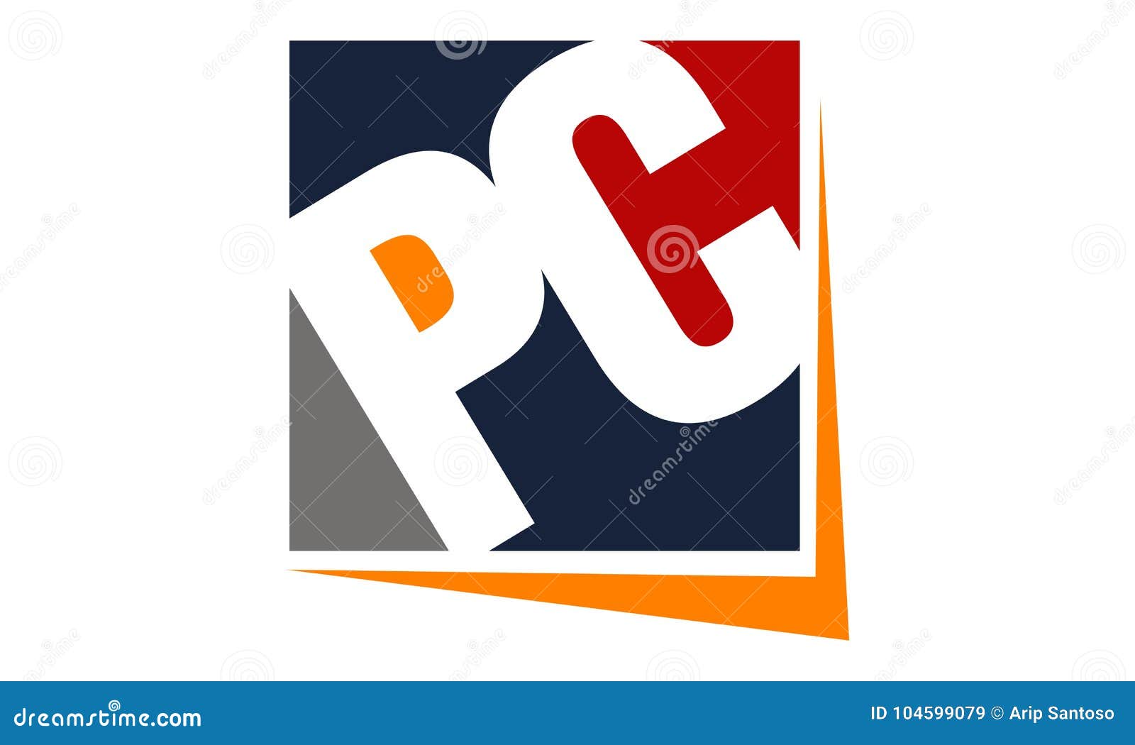 Letter PC Modern stock vector. Illustration of industrial - 104599079