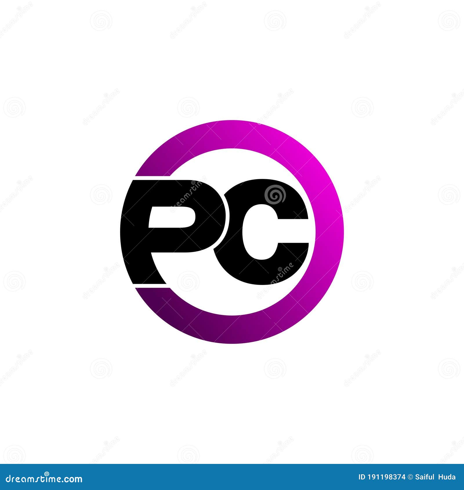 Letter PC Monogram Logo Icon Design Vector. Stock Vector - Illustration ...