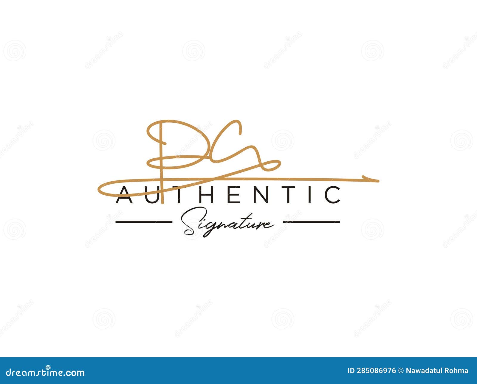 Letter PC Signature Logo Template Vector Stock Vector - Illustration of ...