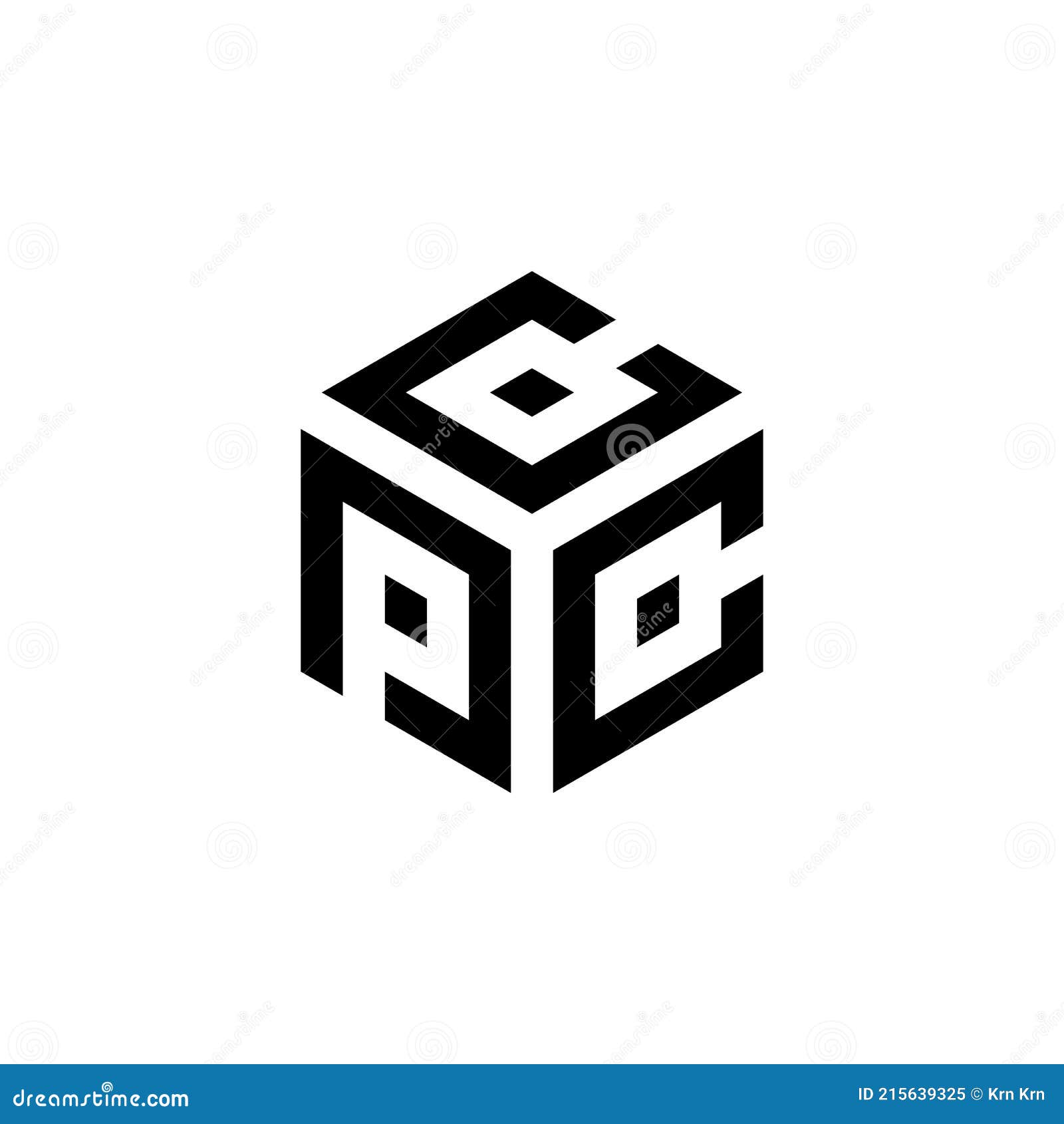 Letter PCC Cube Logo Design Stock Illustration - Illustration of black ...