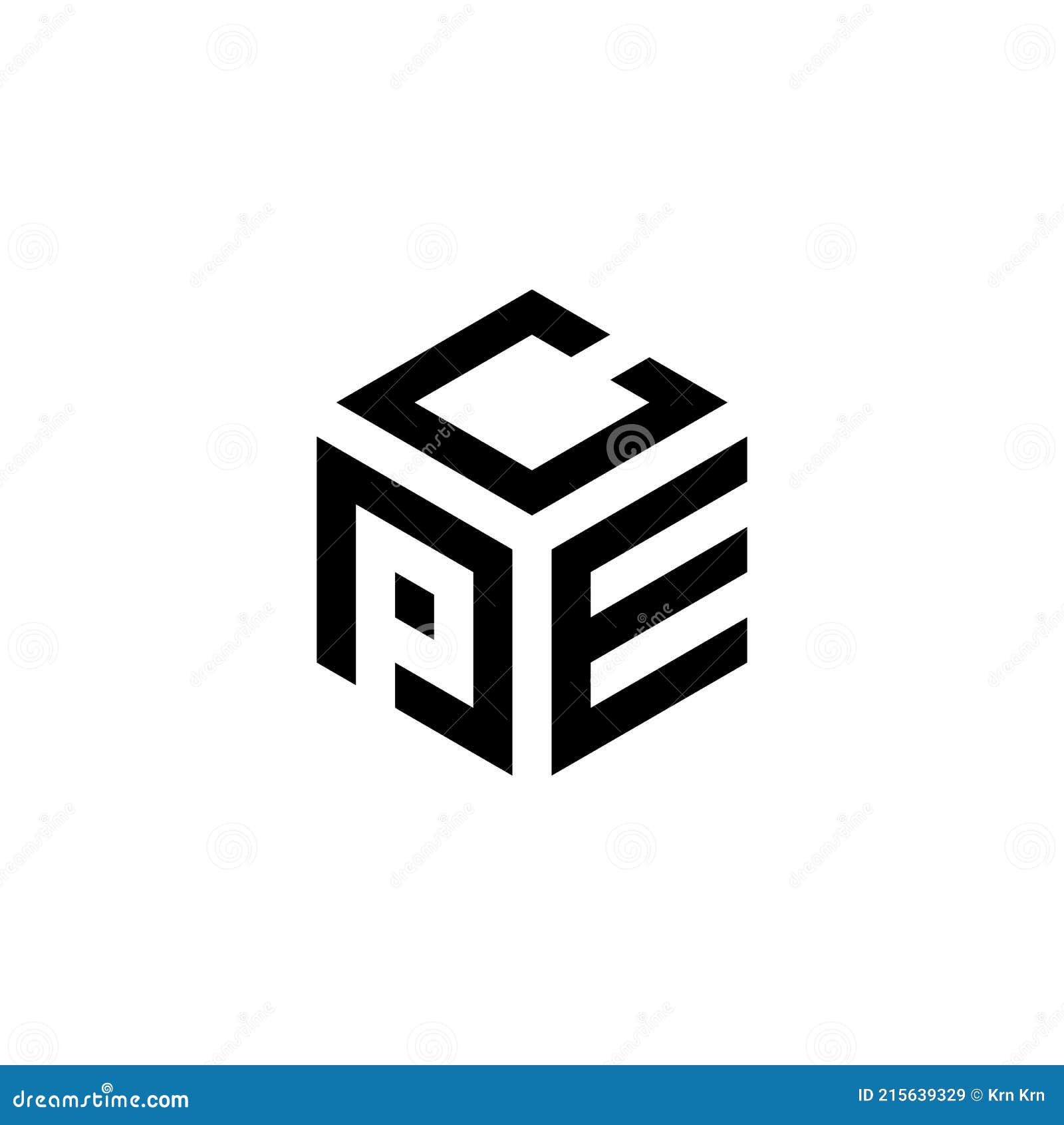 Letter PCE Cube Logo Design Stock Illustration - Illustration of idea ...