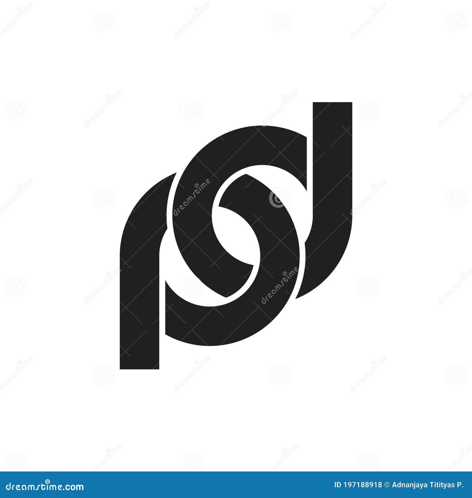 Letter Pd Linked Chain Logo Vector Stock Vector - Illustration of black ...