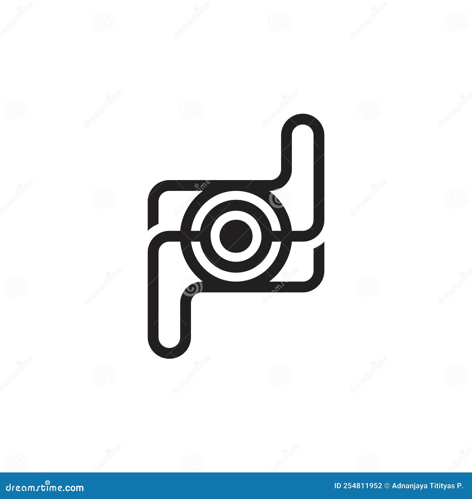 Letter Pd Linked Target Line Logo Vector Stock Vector - Illustration of ...