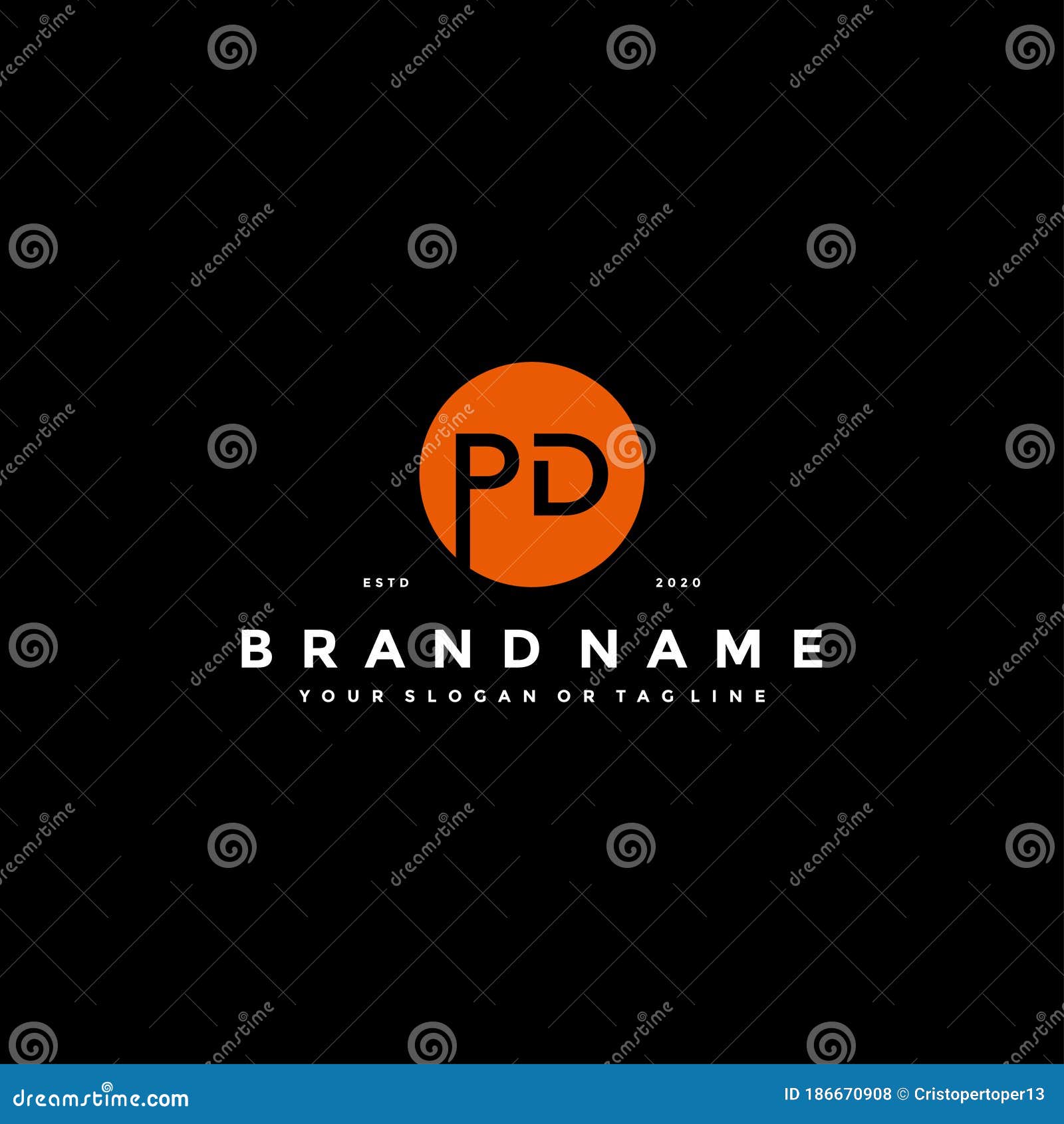 Letter PD Logo Design Vector Stock Vector - Illustration of company ...