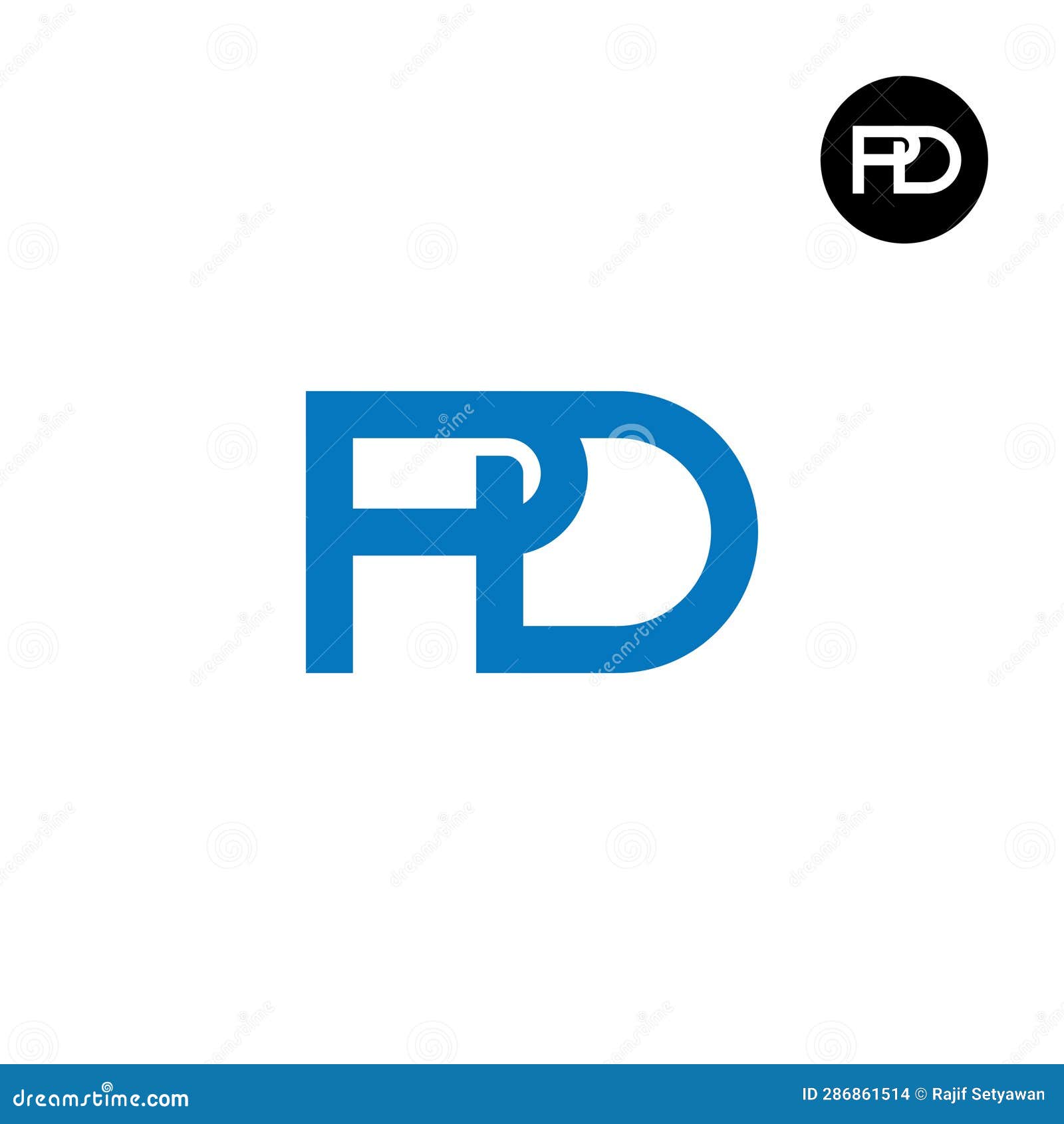 Letter PD Monogram Logo Design Vector Illustration | CartoonDealer.com ...