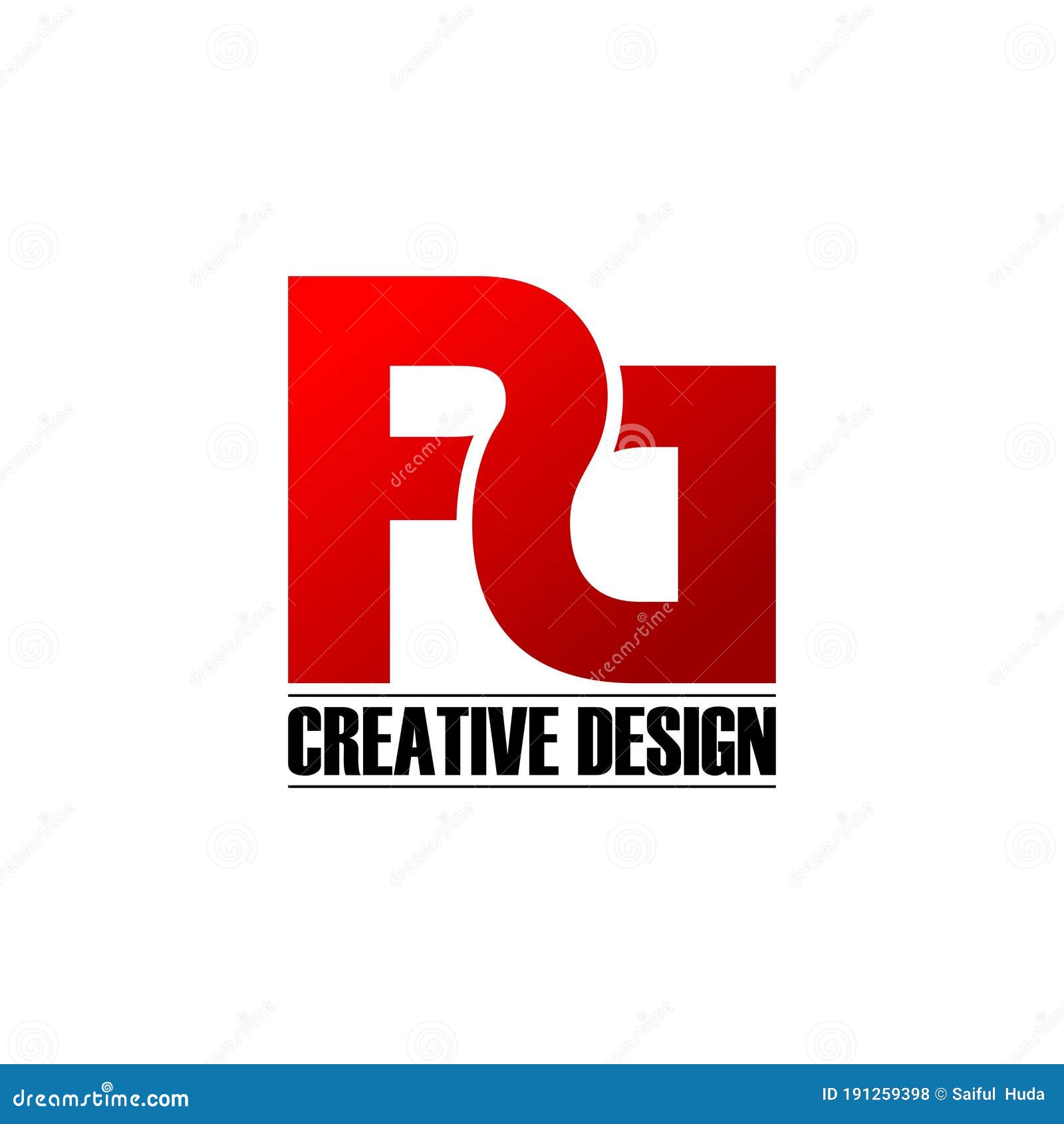 Letter PD Monogram Logo Icon Design Vector. Stock Vector - Illustration ...