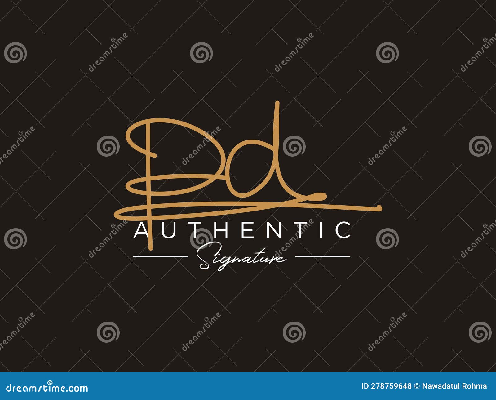 Letter PD Signature Logo Template Vector Stock Vector - Illustration of ...