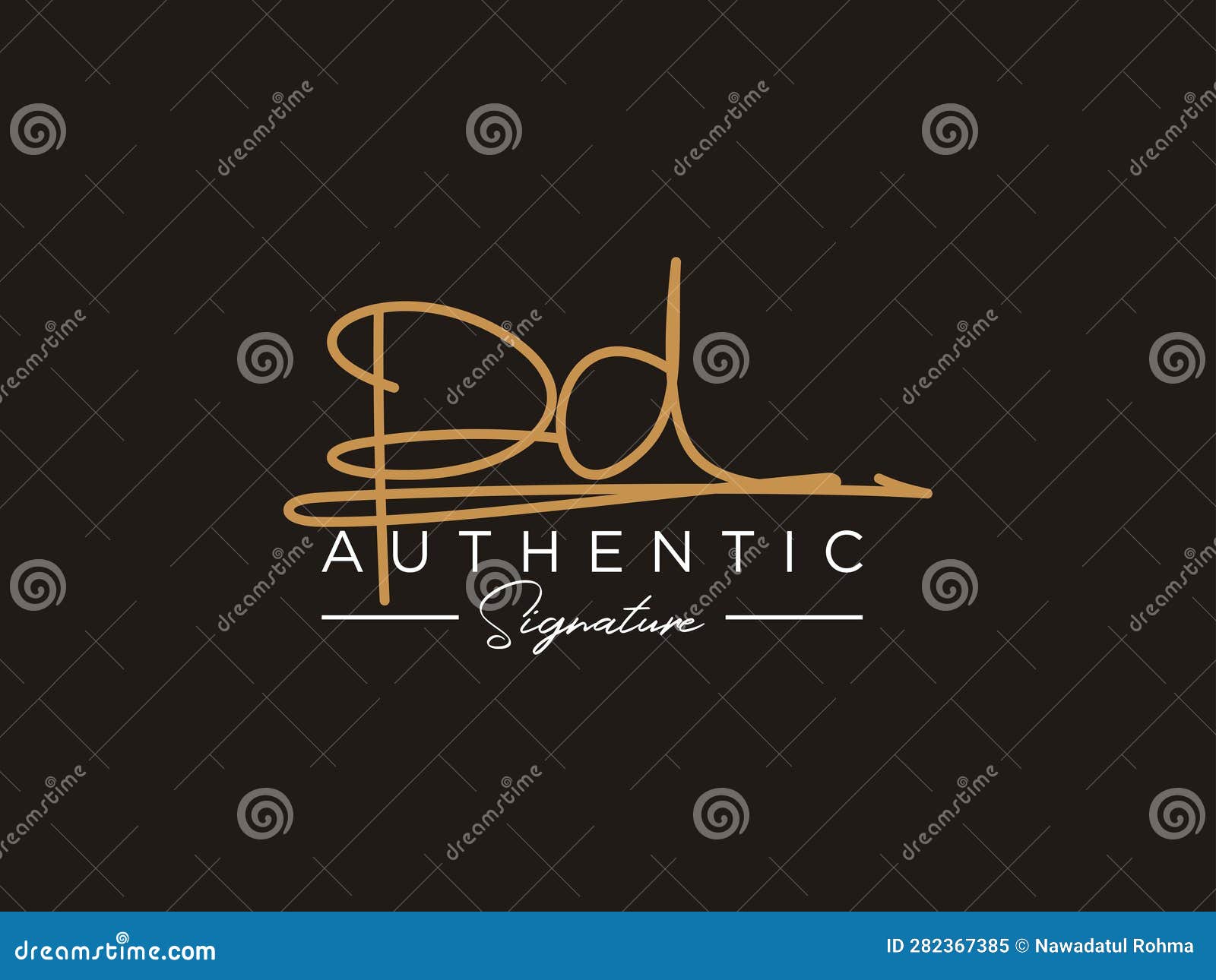 Letter PD Signature Logo Template Vector Stock Vector - Illustration of ...