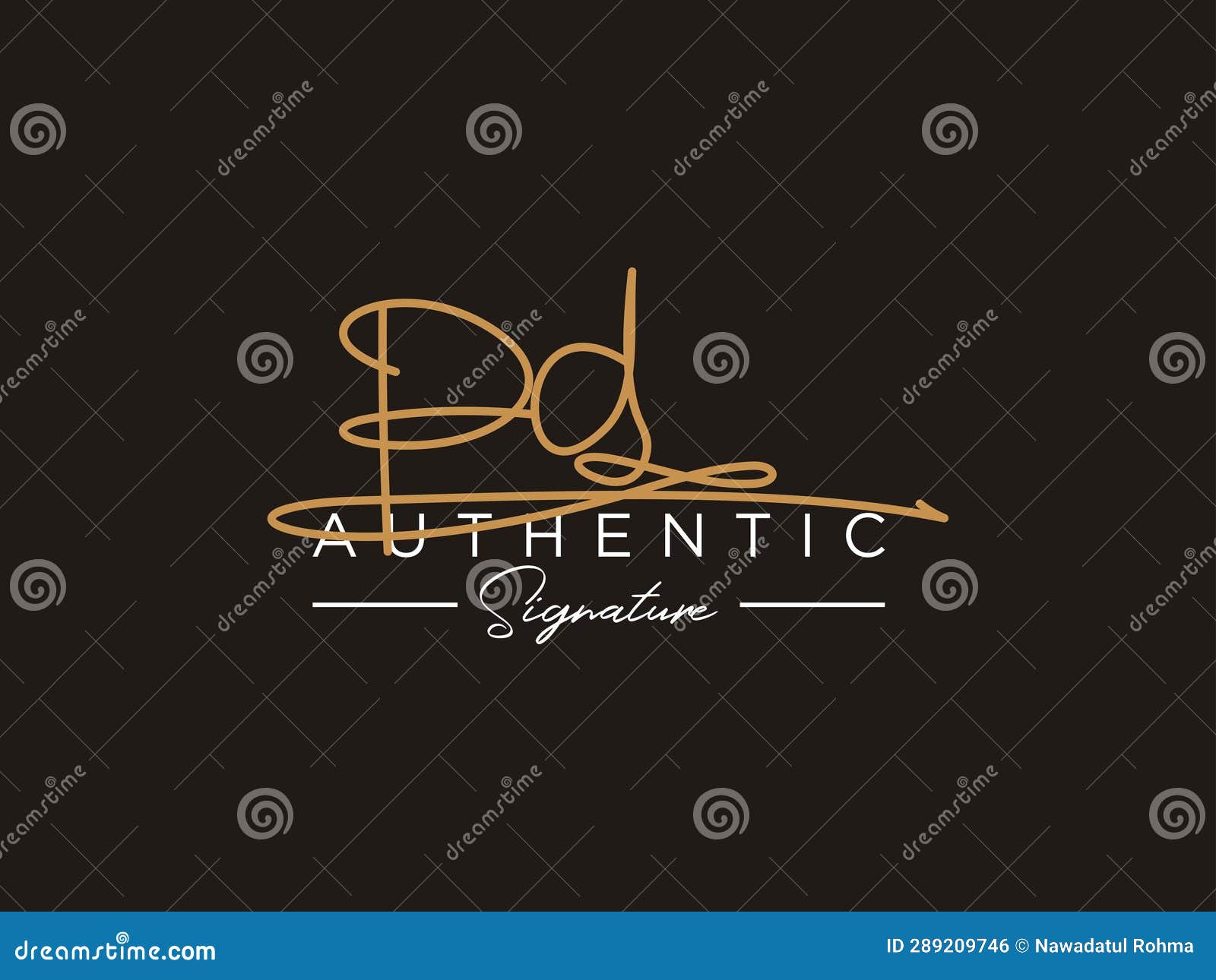 Letter PD Signature Logo Template Vector Stock Vector - Illustration of ...