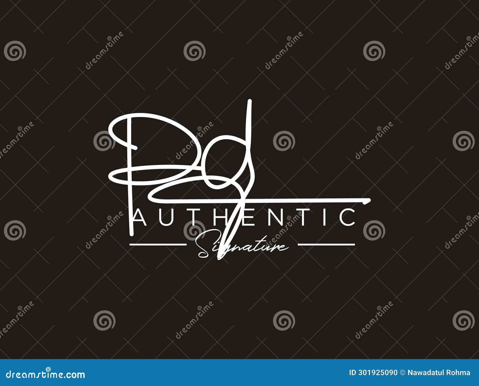 Letter PD Signature Logo Template Vector Stock Vector - Illustration of ...