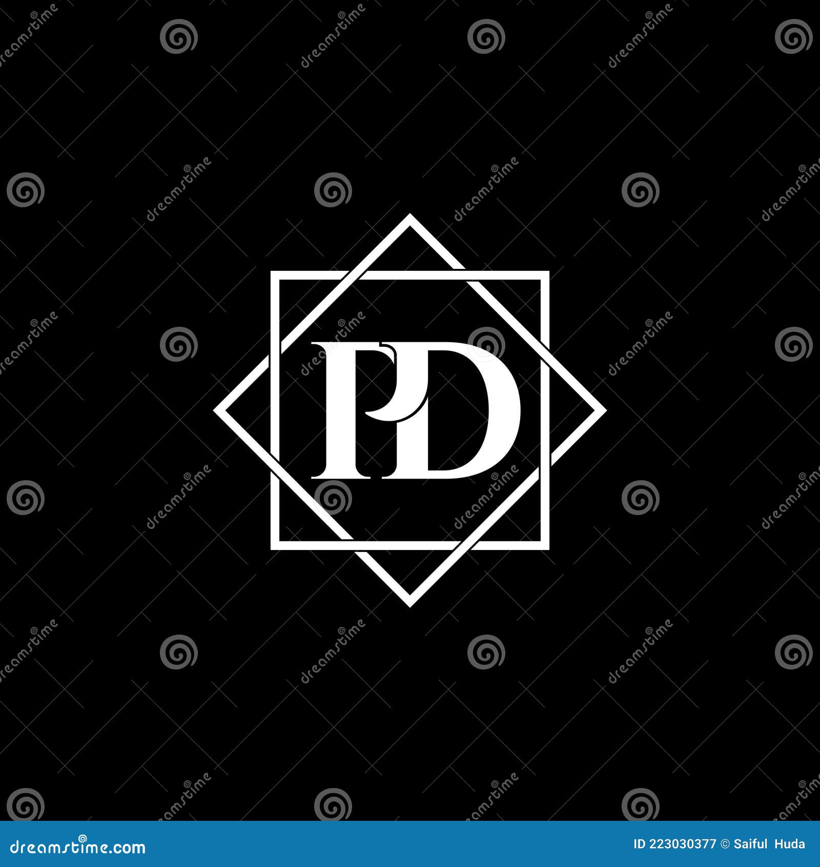 Letter PD Simple Monogram Logo Icon Design. Stock Vector - Illustration ...