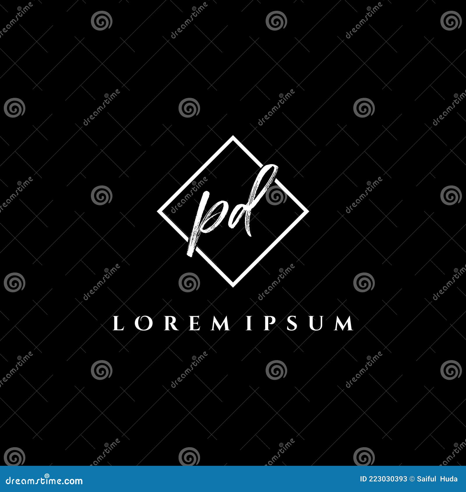 Letter PD Simple Monogram Logo Icon Design. Stock Vector - Illustration ...