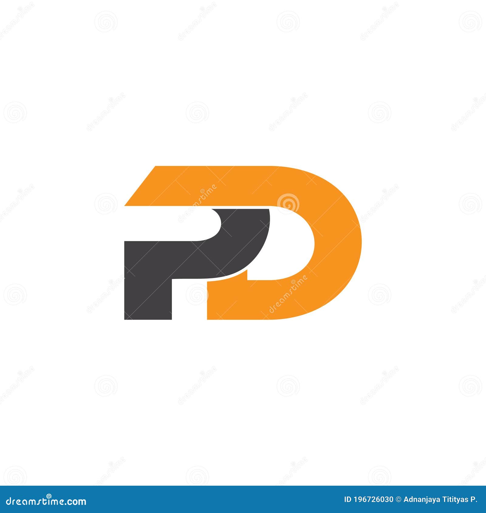 Letter Pd Symbol Linked Geometric Design Logo Vector Stock Vector ...