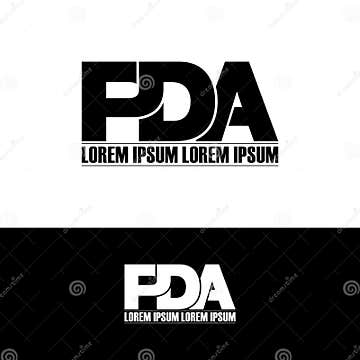 Letter PDA Simple Monogram Logo Icon Design. Stock Vector ...