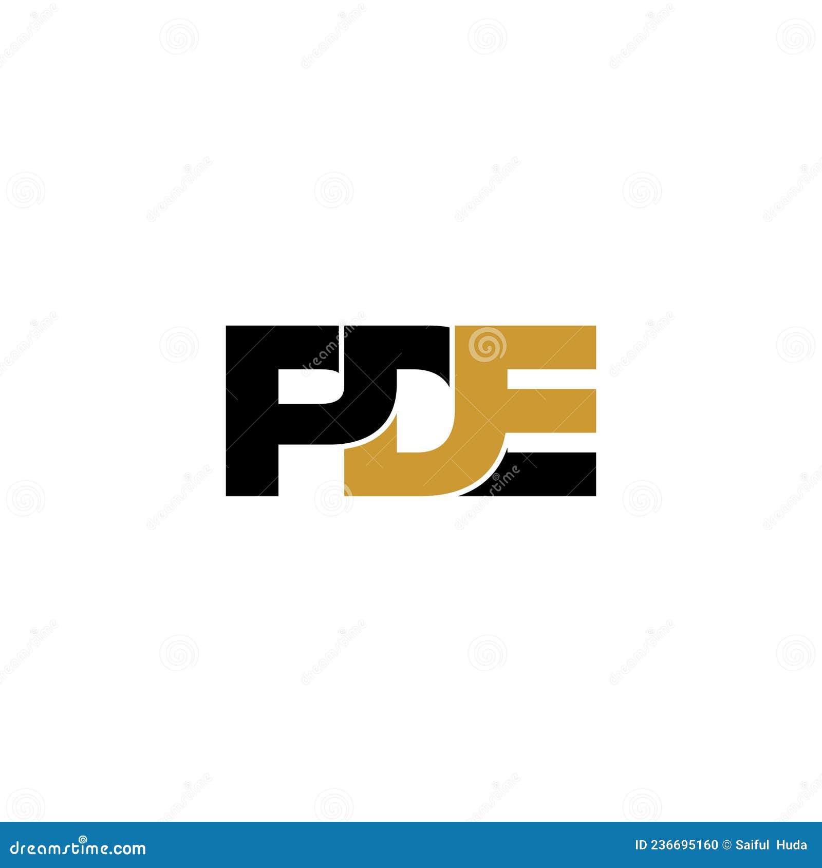 Letter PDE Simple Monogram Logo Icon Design. Vector Illustration ...