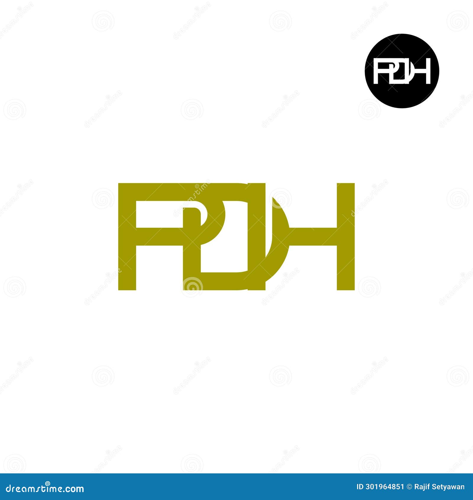 Letter PDH Monogram Logo Design Stock Vector - Illustration of ...