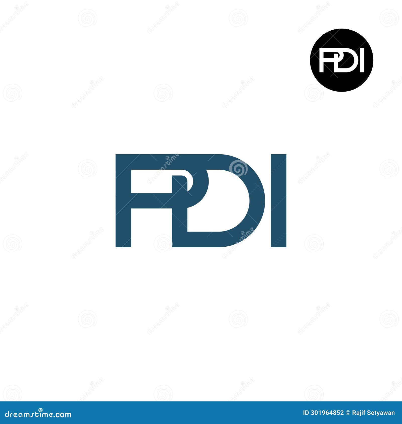 Letter PDI Monogram Logo Design Vector Illustration | CartoonDealer.com ...