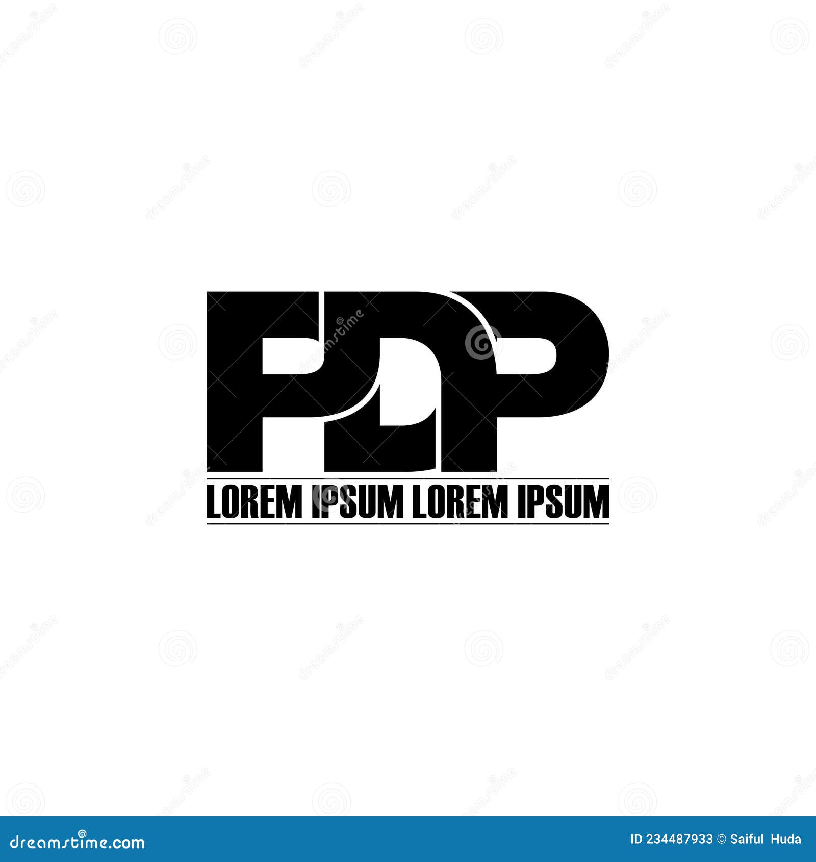 Letter PDP Simple Monogram Logo Icon Design. Stock Vector ...
