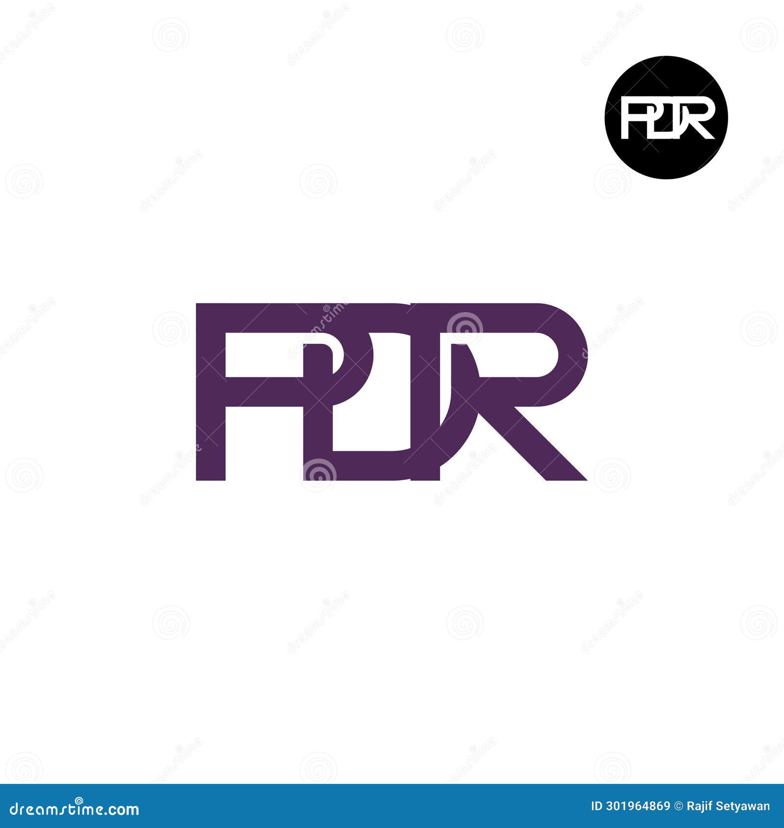 Letter PDR Monogram Logo Design Stock Vector - Illustration of ...