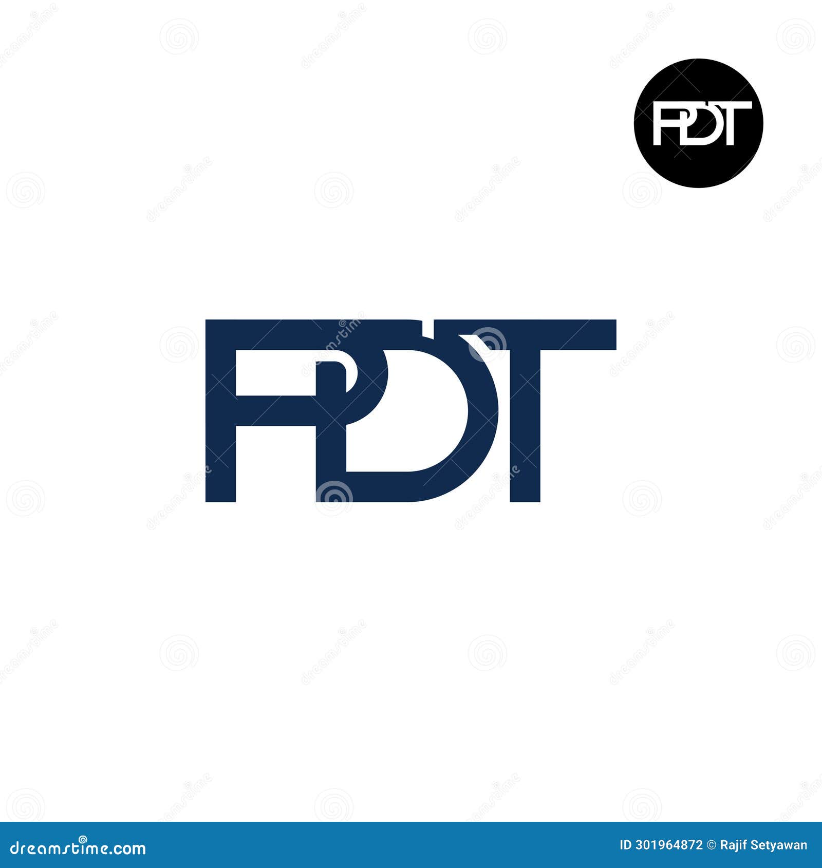 Letter PDT Monogram Logo Design Stock Illustration - Illustration of ...