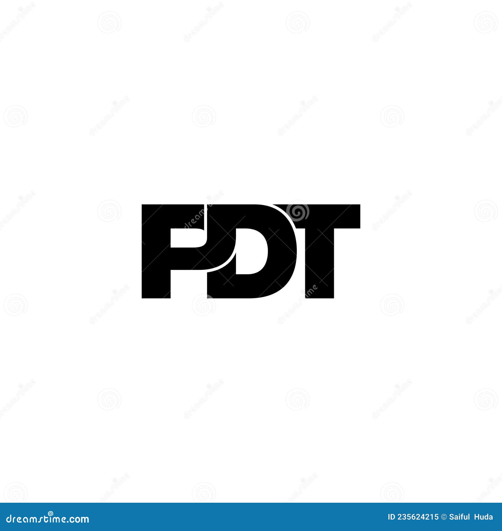 Letter PDT Simple Monogram Logo Icon Design. Stock Vector ...