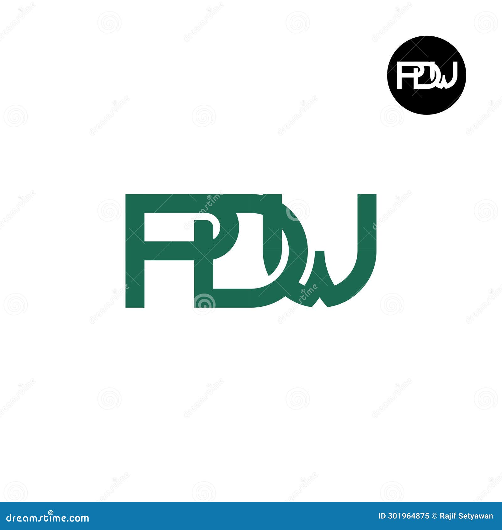 Letter PDW Monogram Logo Design Stock Illustration - Illustration of ...