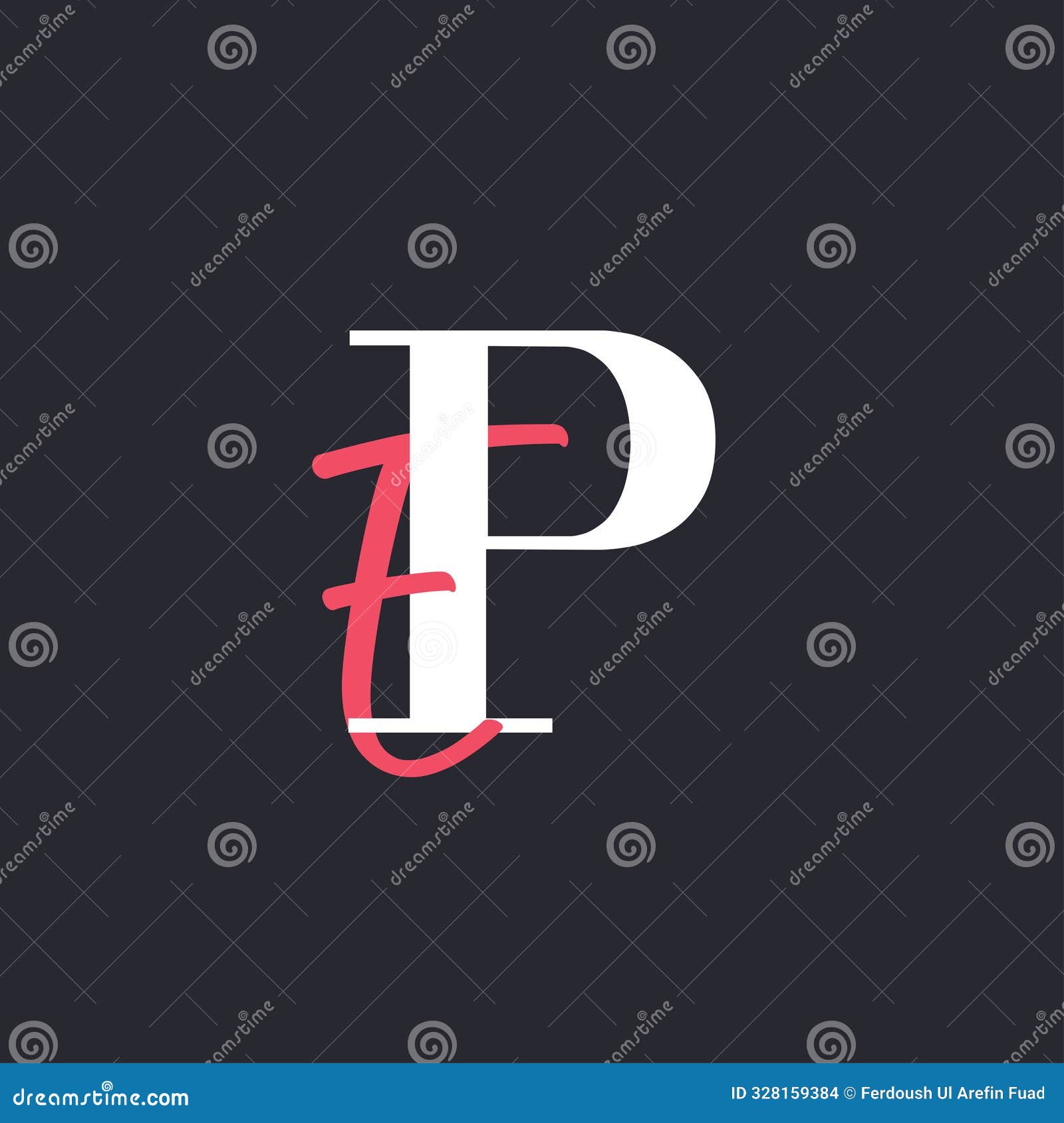 Letter PE Logo. Perfectly Blended Initials PE Letter Logo Design Stock ...