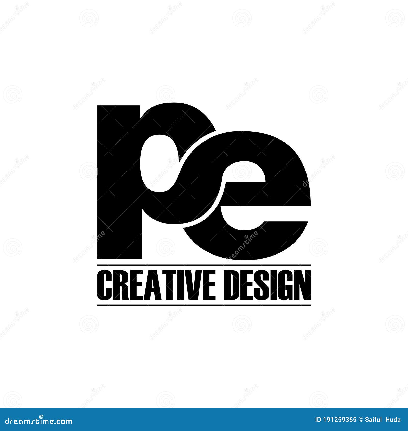 Letter PE Monogram Logo Icon Design Vector. Stock Vector - Illustration ...