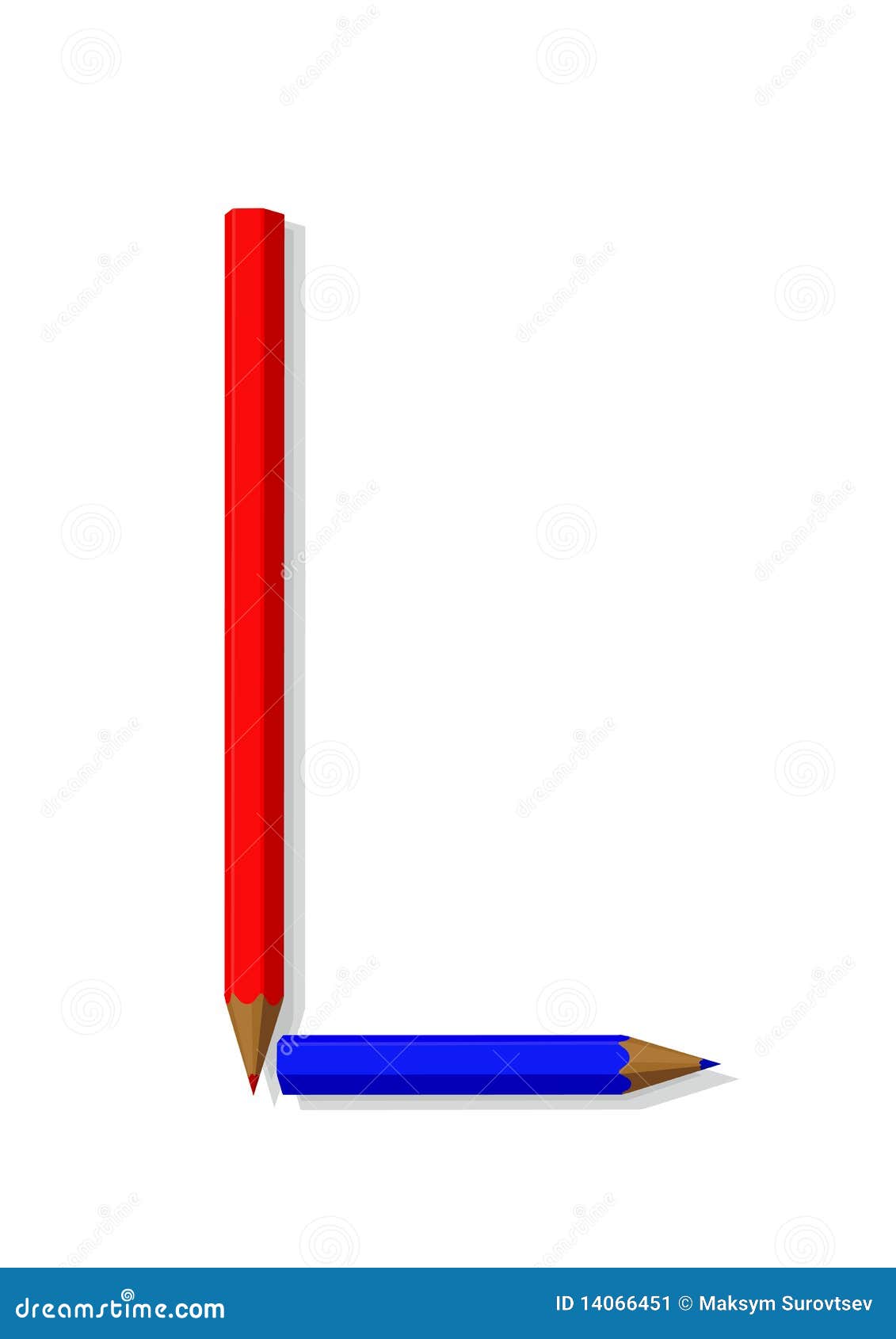 Letter from pencils stock vector. Illustration of neat - 14066451