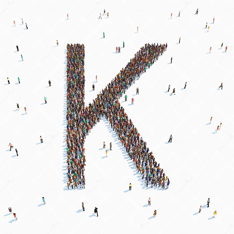 Letter with people stock illustration. Illustration of lettering - 46293674